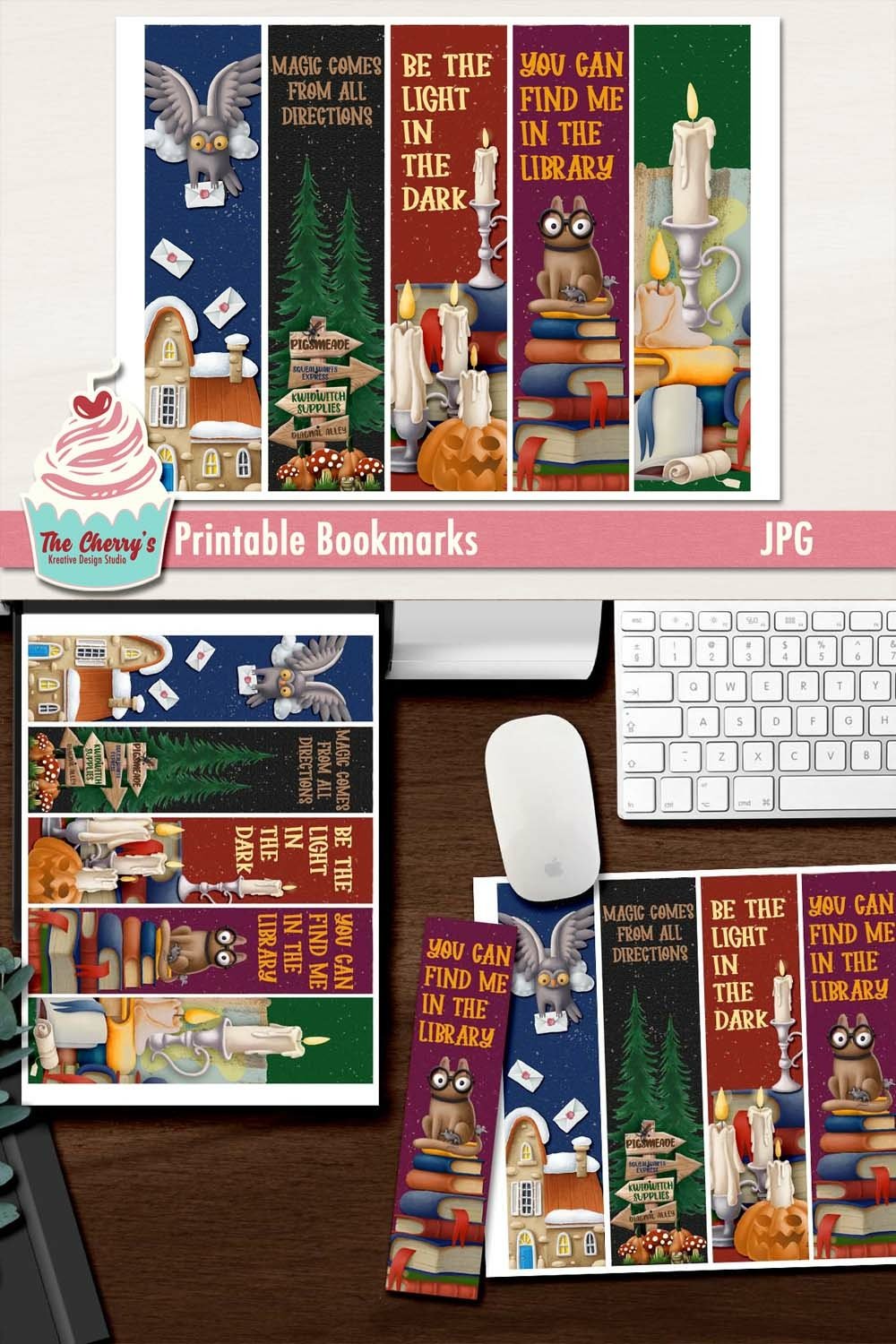 Printable Bookmarks 3 from the Wizard World Collection