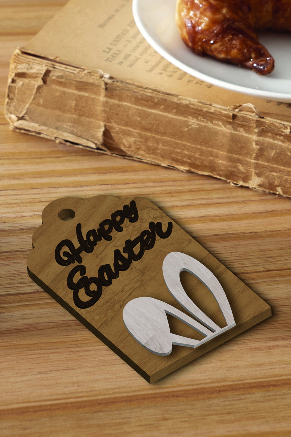 Happy Easter Tag, Layered Template