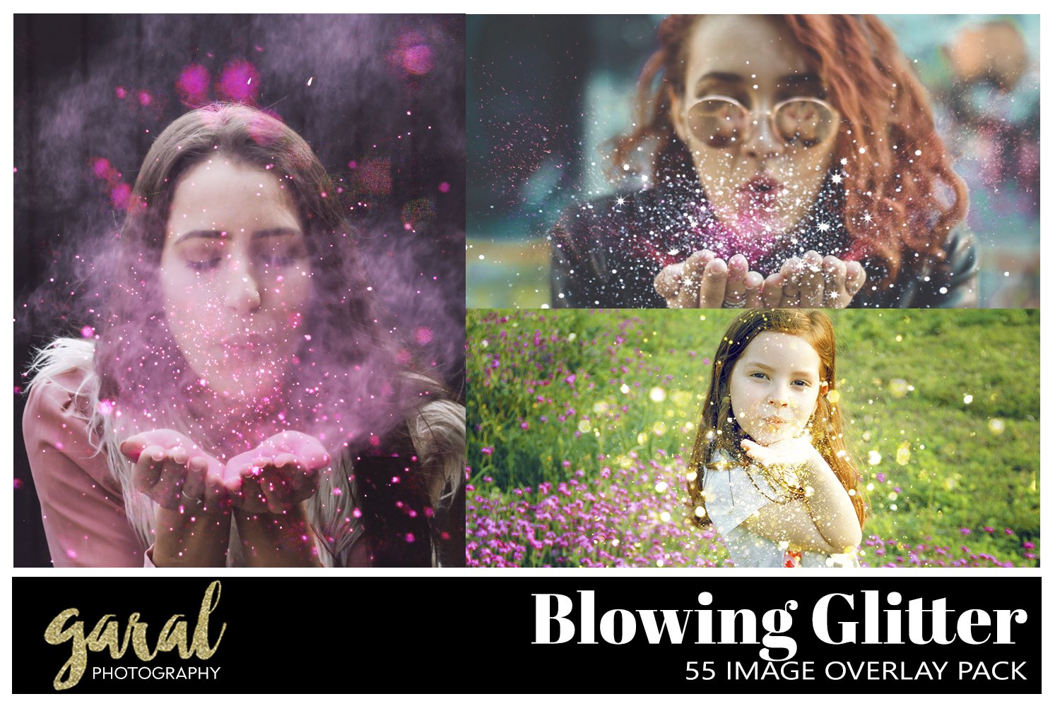 55 BLOWING GLITTER Digital Overlays