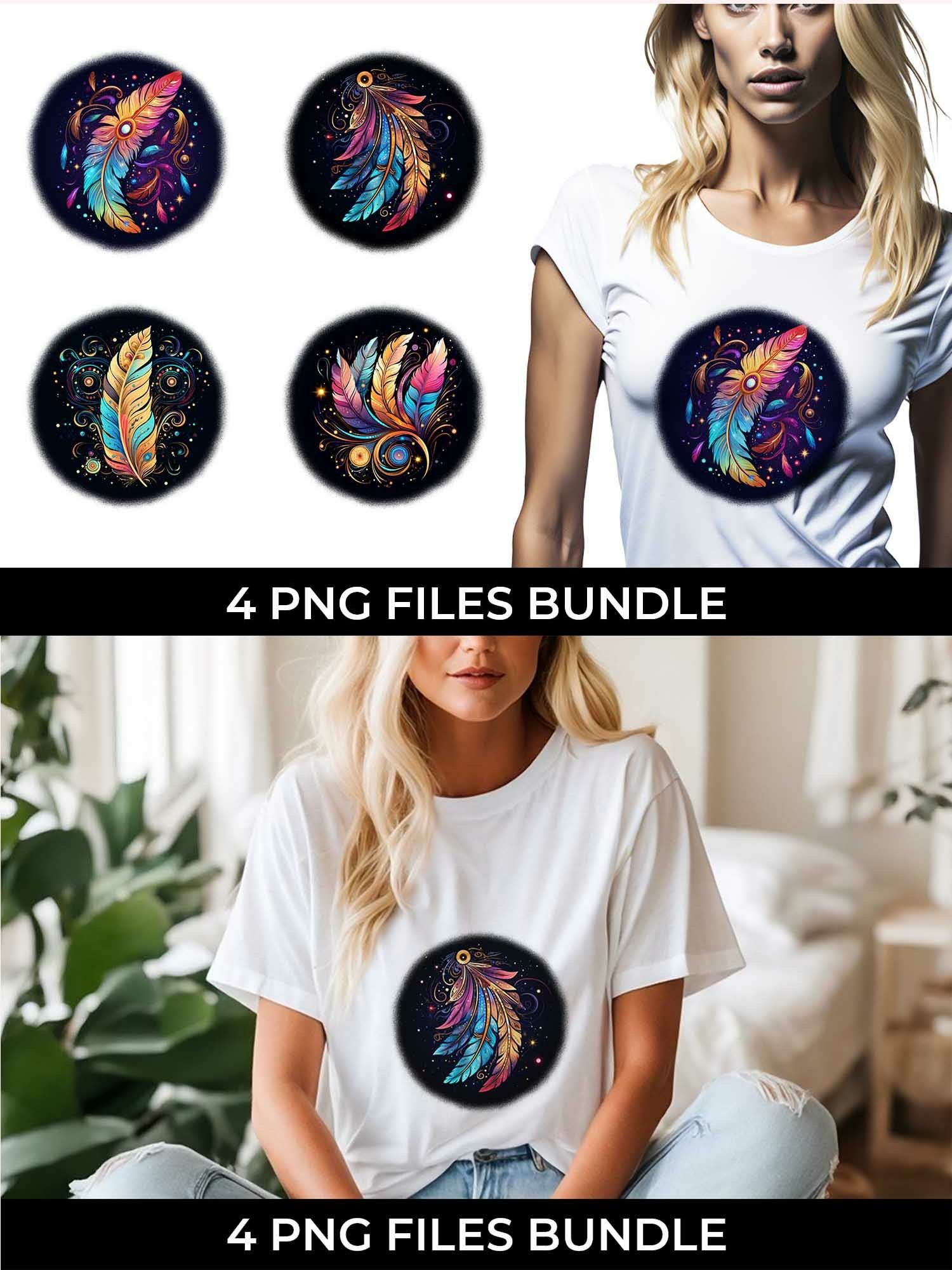 Cosmic Feather Tribe - Sublimation T-Shirt PNG