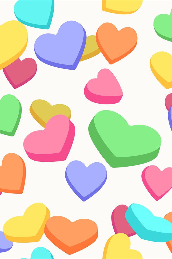 Valentine candy hearts pattern