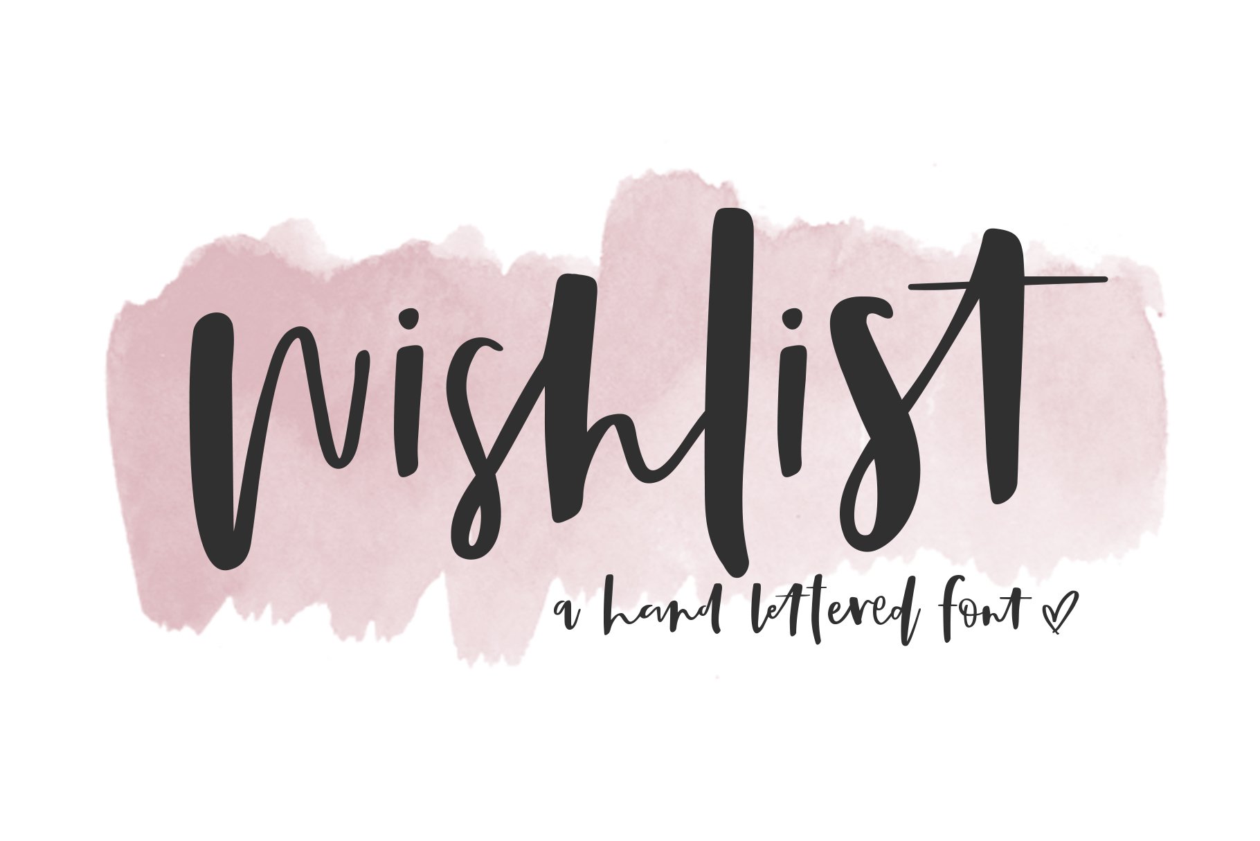 Wish List Hand Lettered Font