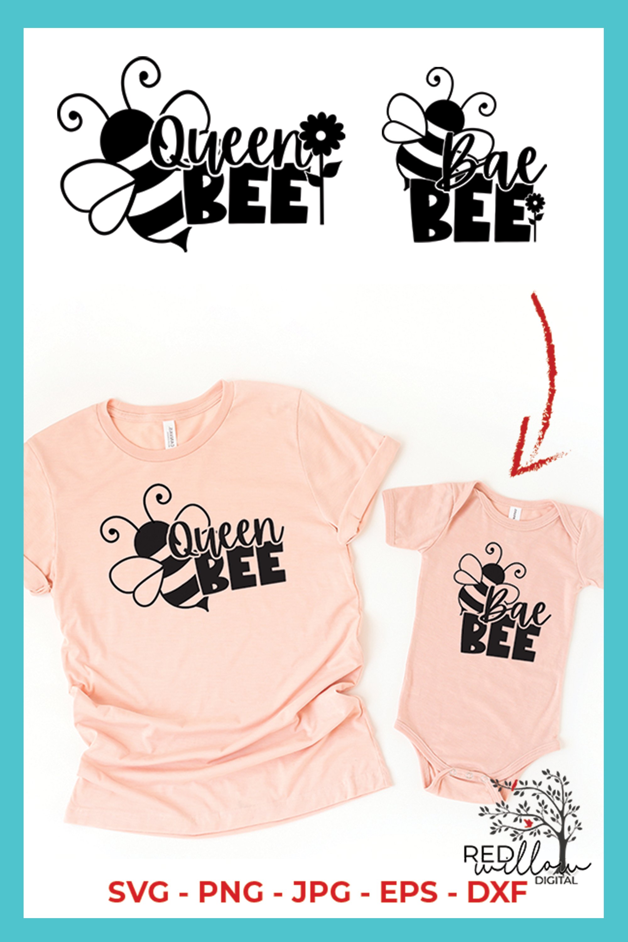 Queen Bee and Bae Bee | Mommy and Me SVG (1210568)