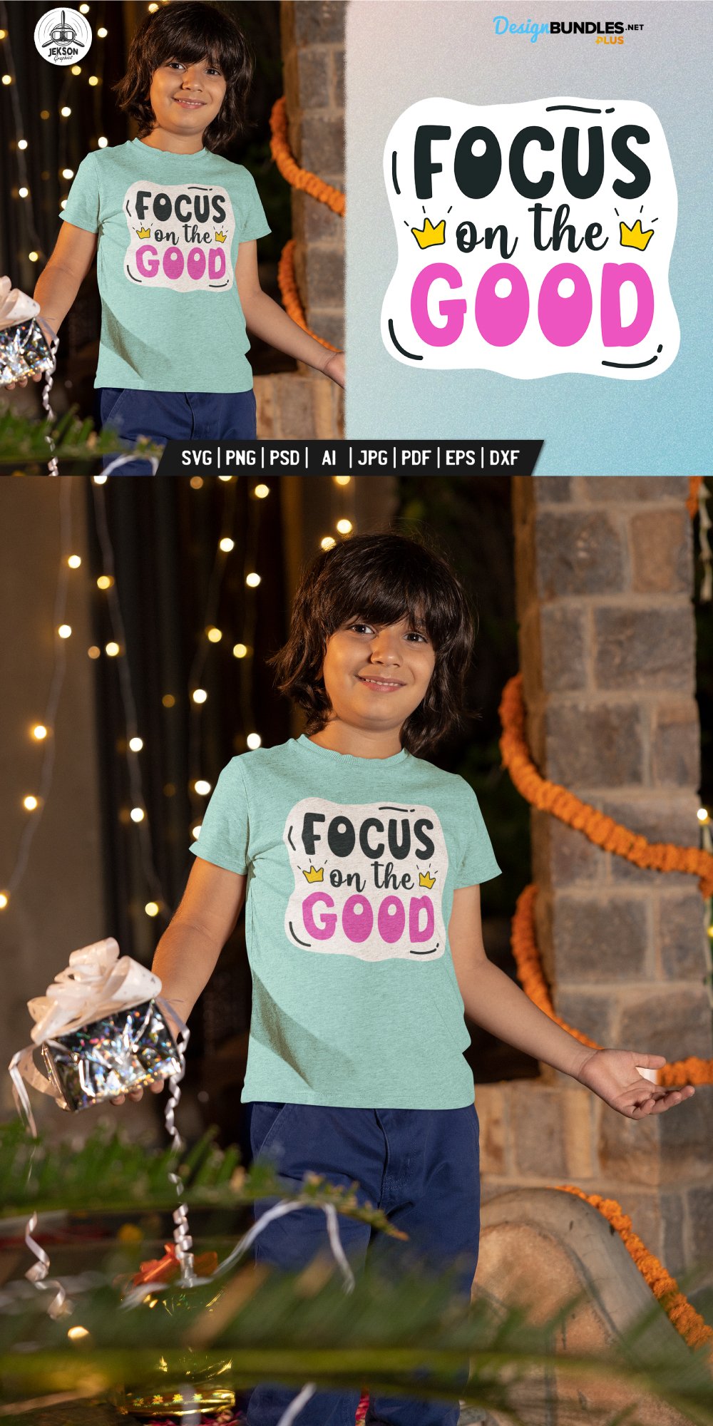 Motivational Sticker, Focus On The Good Inspirational Quote