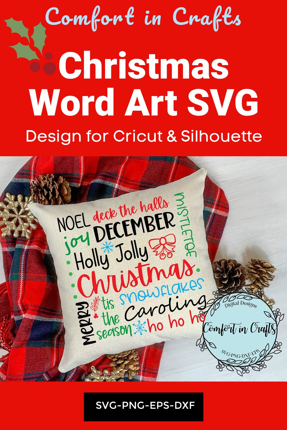 Christmas Word Art SVG and Sublimation