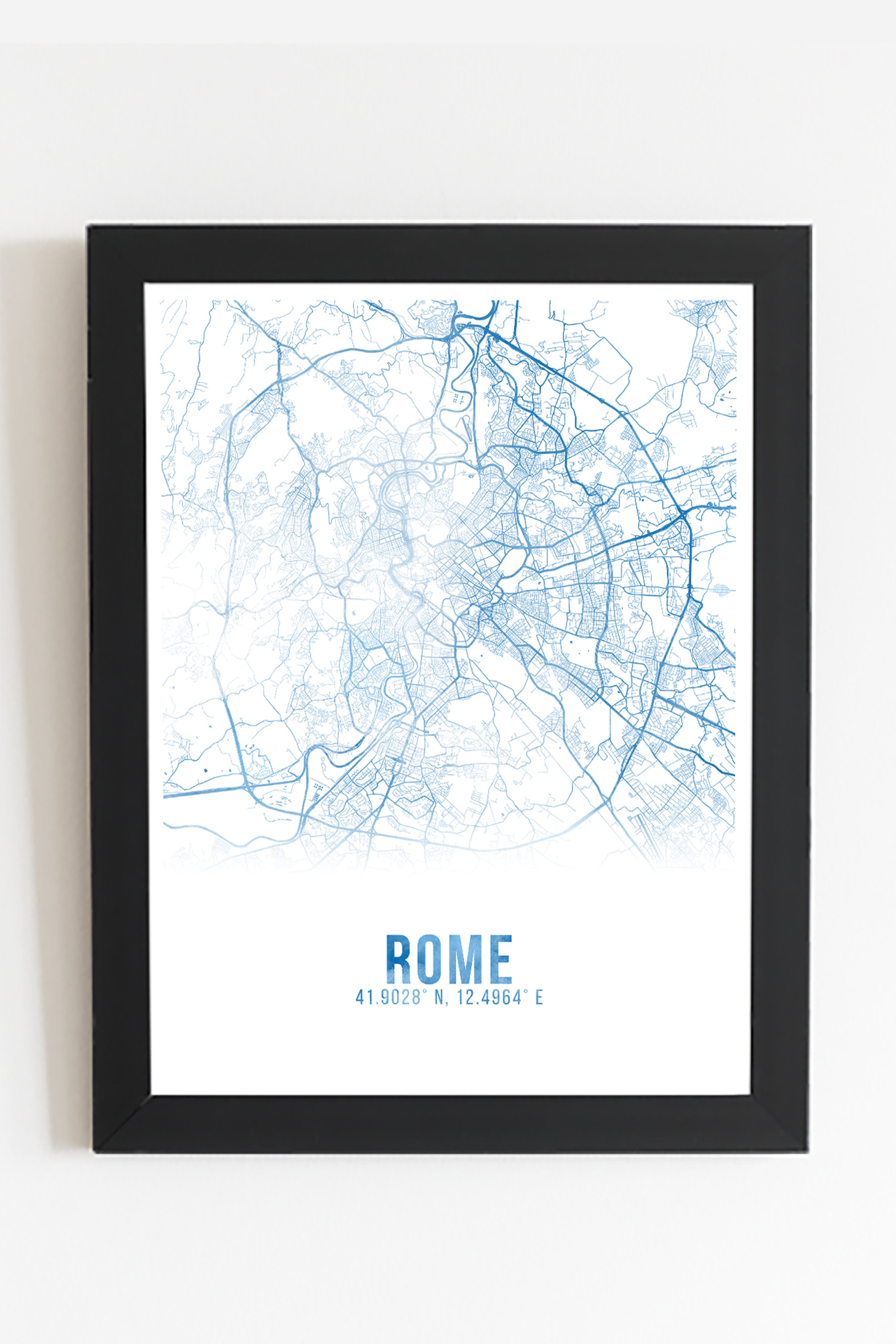 Rome Watercolor City Map Poster