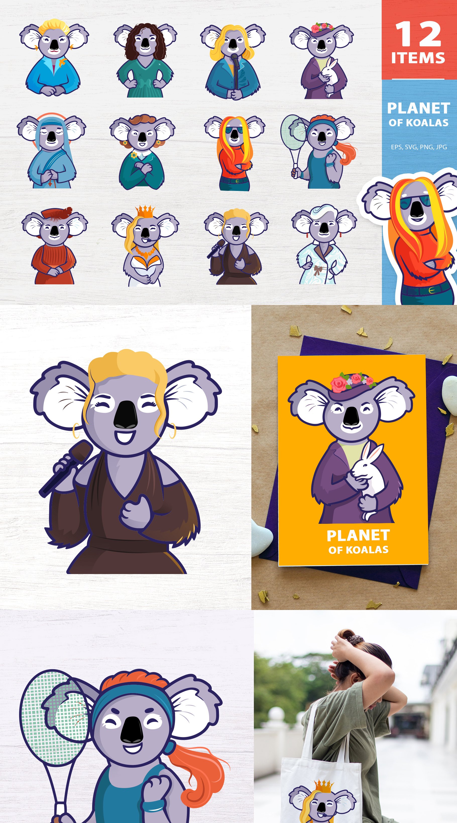 Girl power of koalas bundle