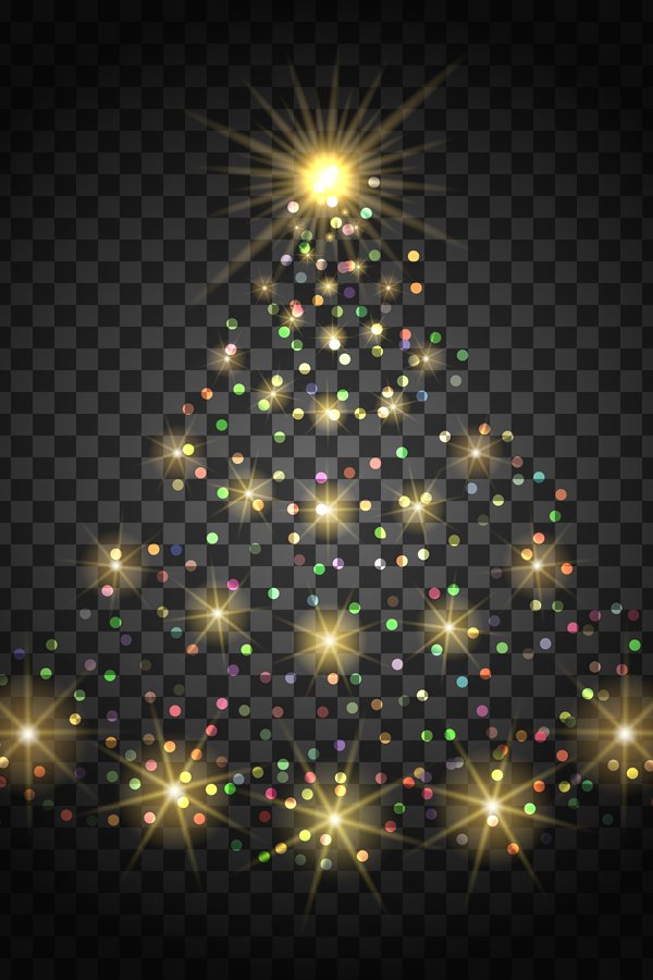 Confetti lights christmas tree