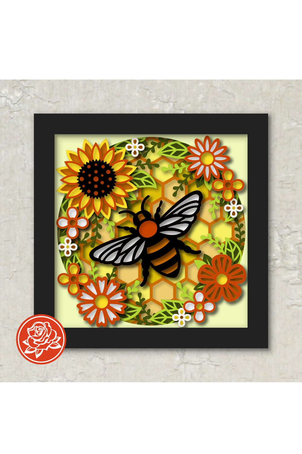 Bee Shadow Box Svg