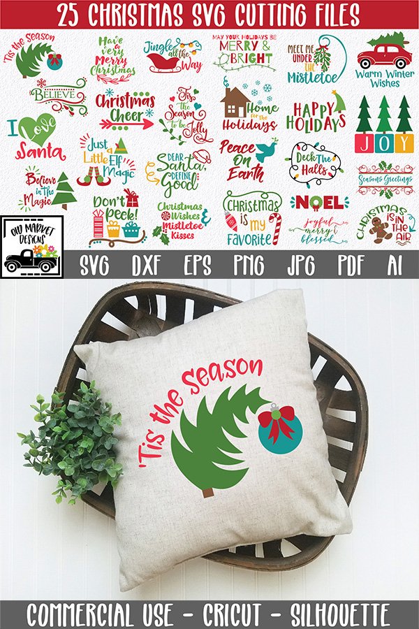 Christmas SVG Bundle with 25 Christmas Cut Files (142801) | Cut Files ...