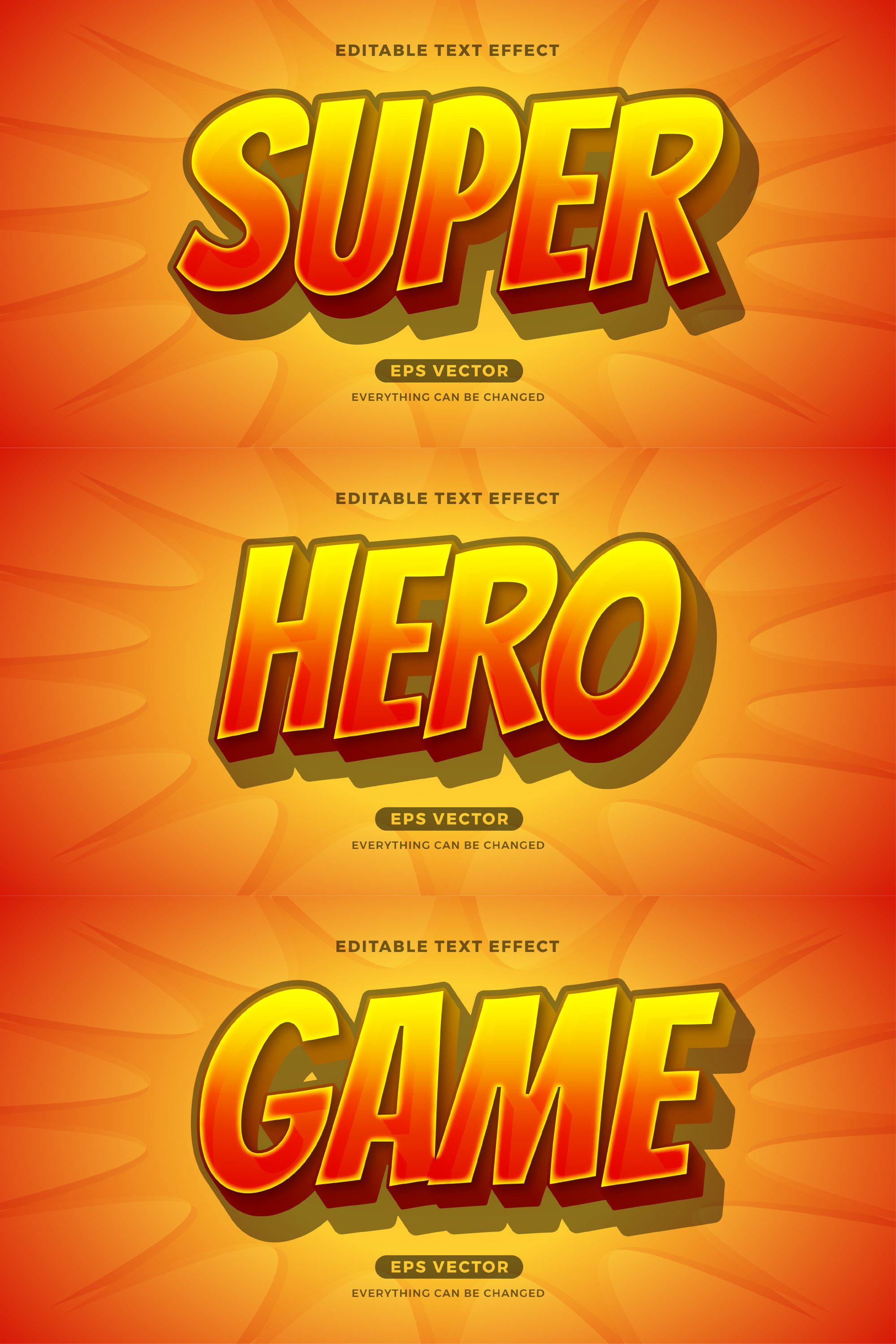Super Hero editable text effect vector template
