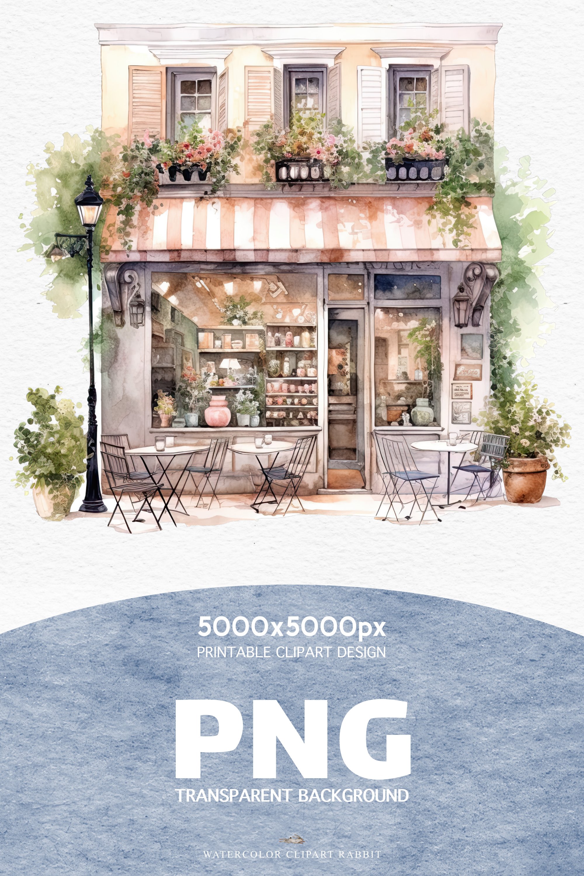 French Cafe Building Bakery Shop Storefront Clipart House