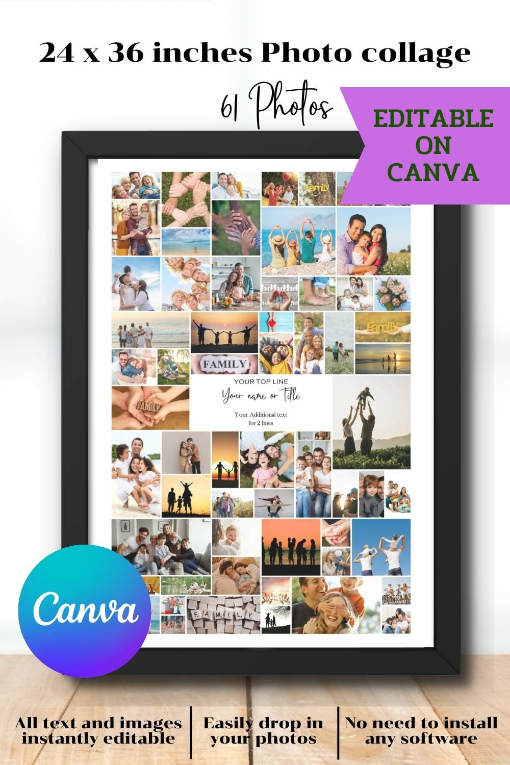 24x36 Photo Collage - Canva Template