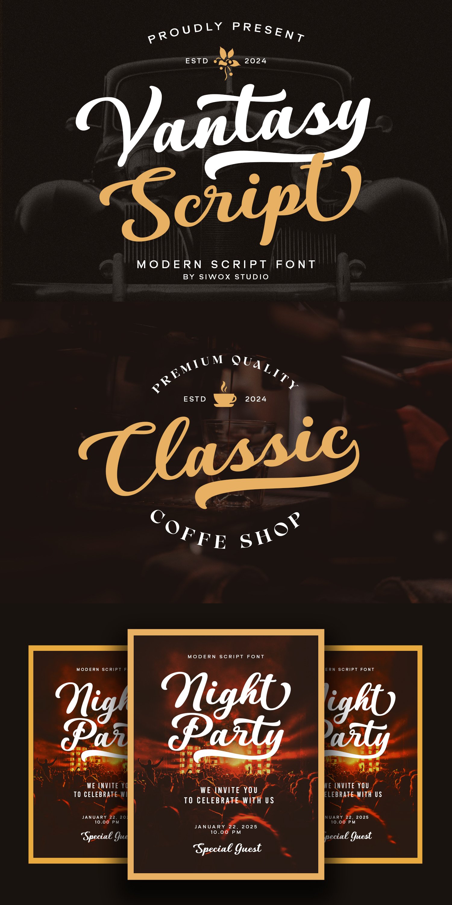 Vantasy Script - Vintage Fonts