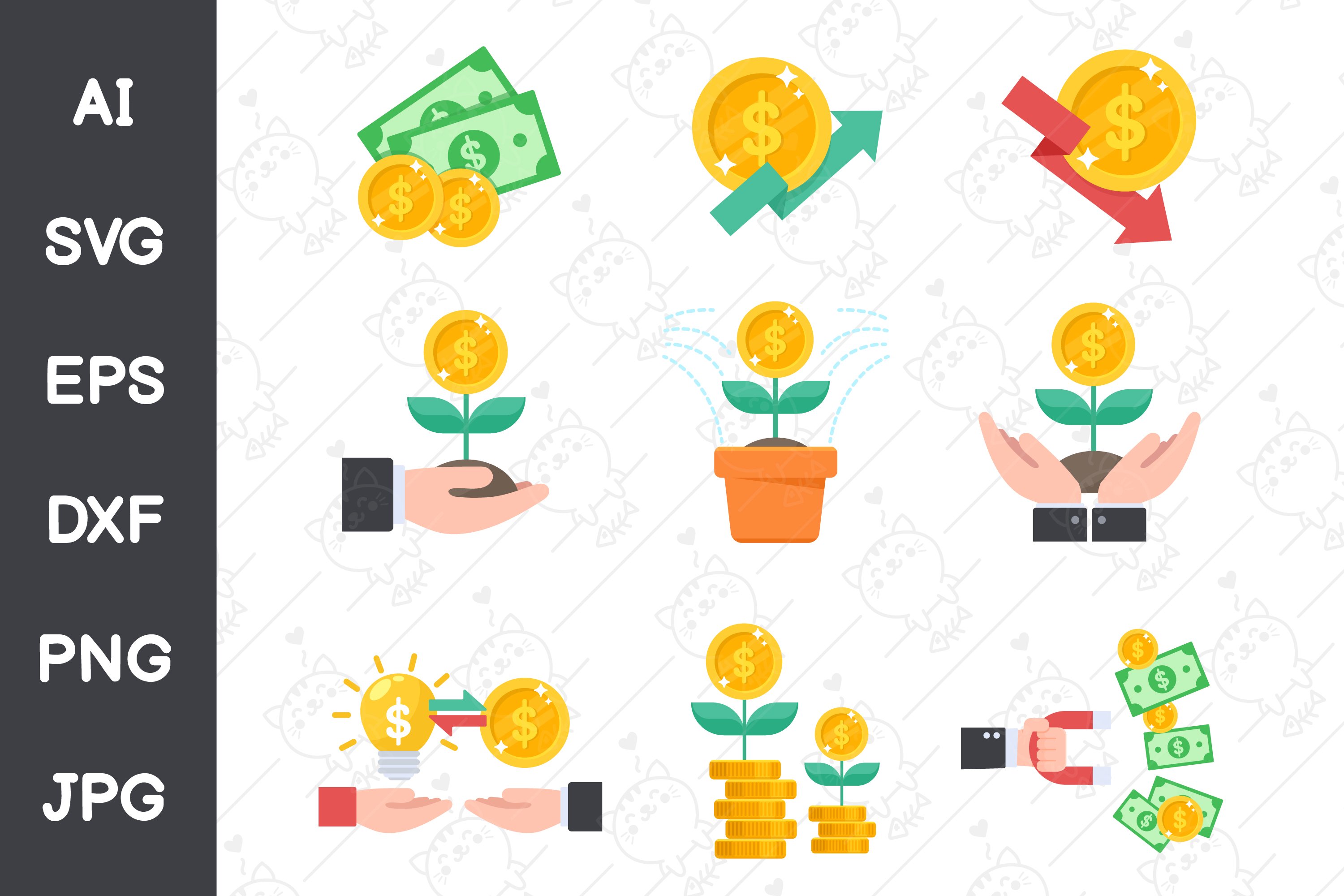 Investment icon. Managing your finances. svg file. (963363)