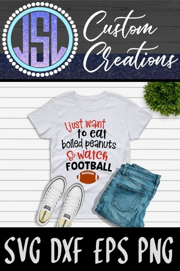 Boiled Peanuts & Football | Football | SVG DXF EPS PNG