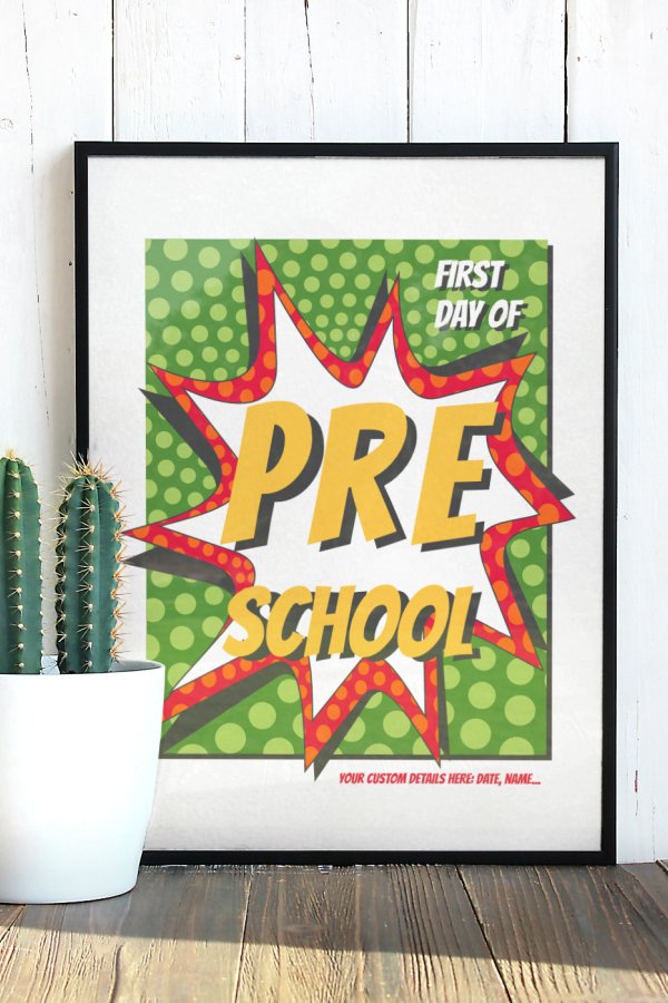 Posters First/Last Day of Preschool Printable Editable PDF
