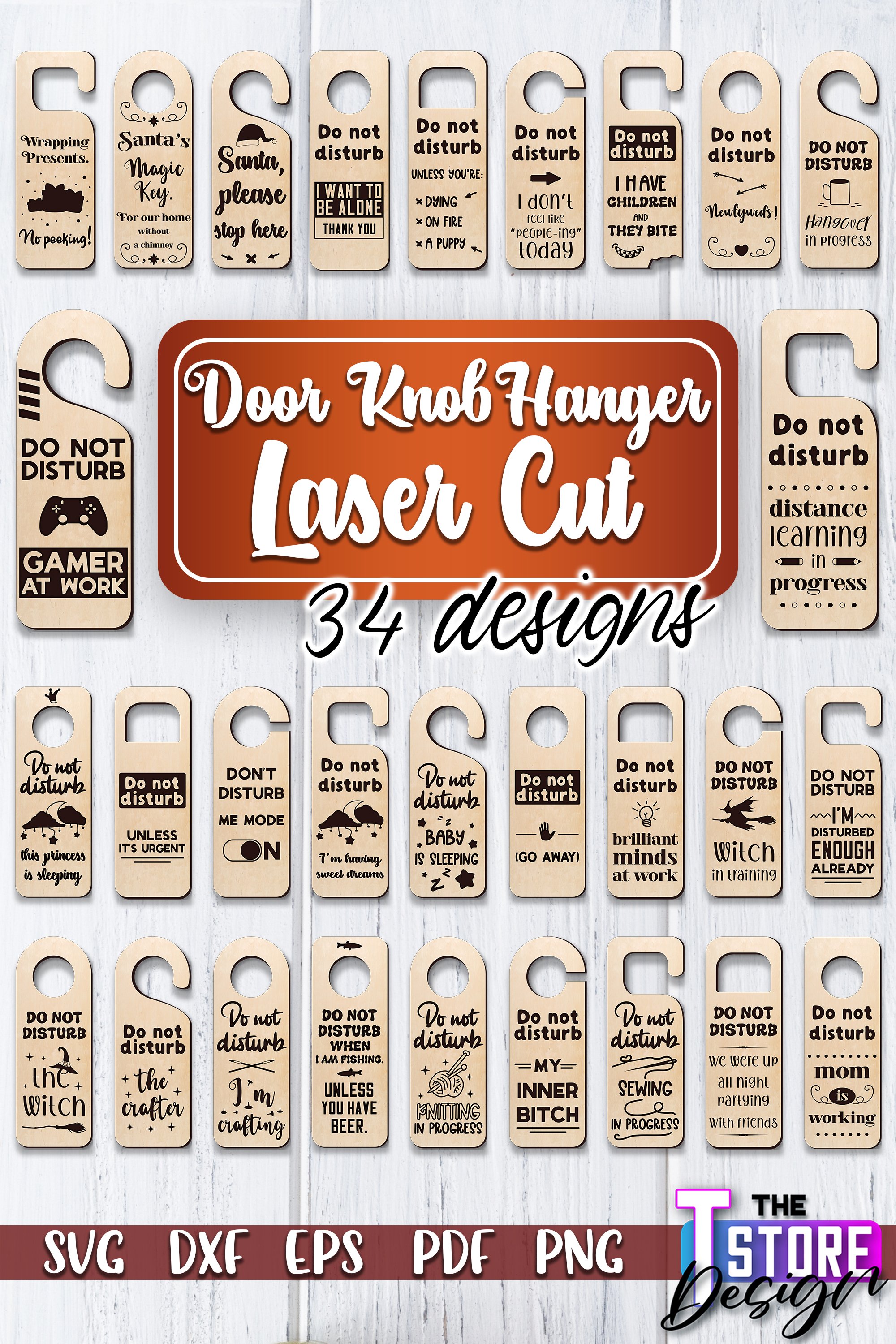 Door Knob Hanger Laser Cut SVG Bundle | Door Knob (2353761)