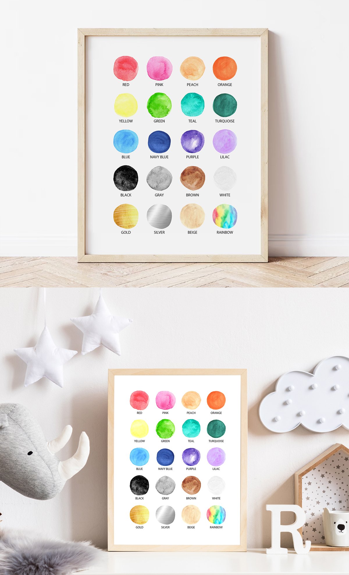 Educational Colors Theory Printable Poster material