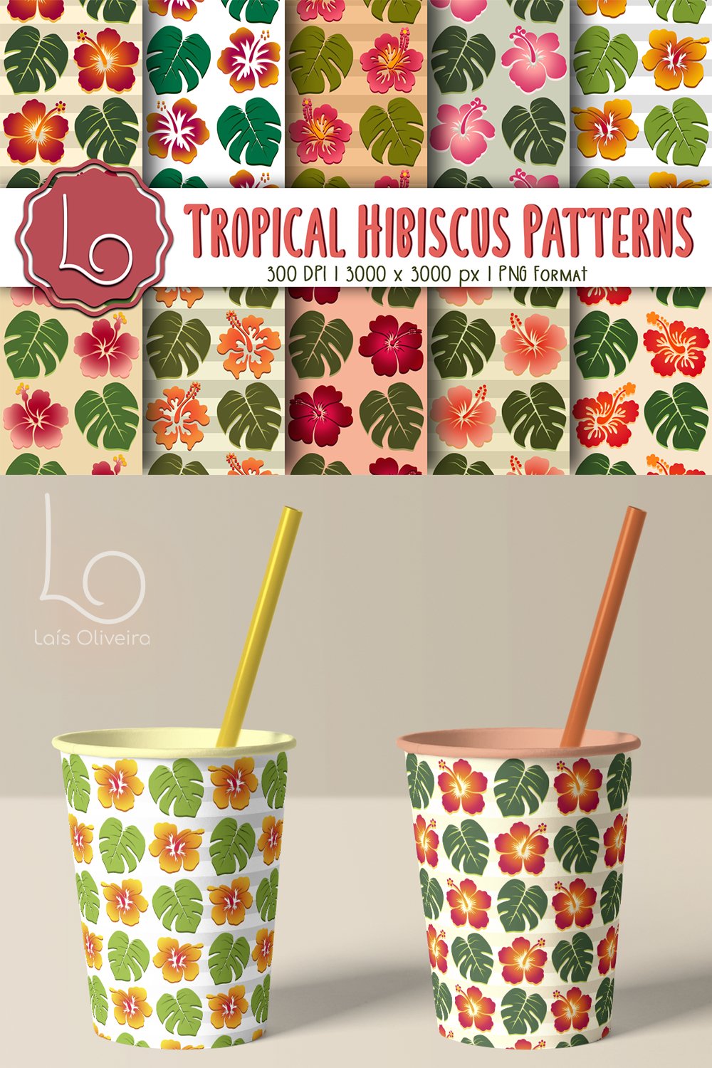 10 Tropical Hibiscus Patterns