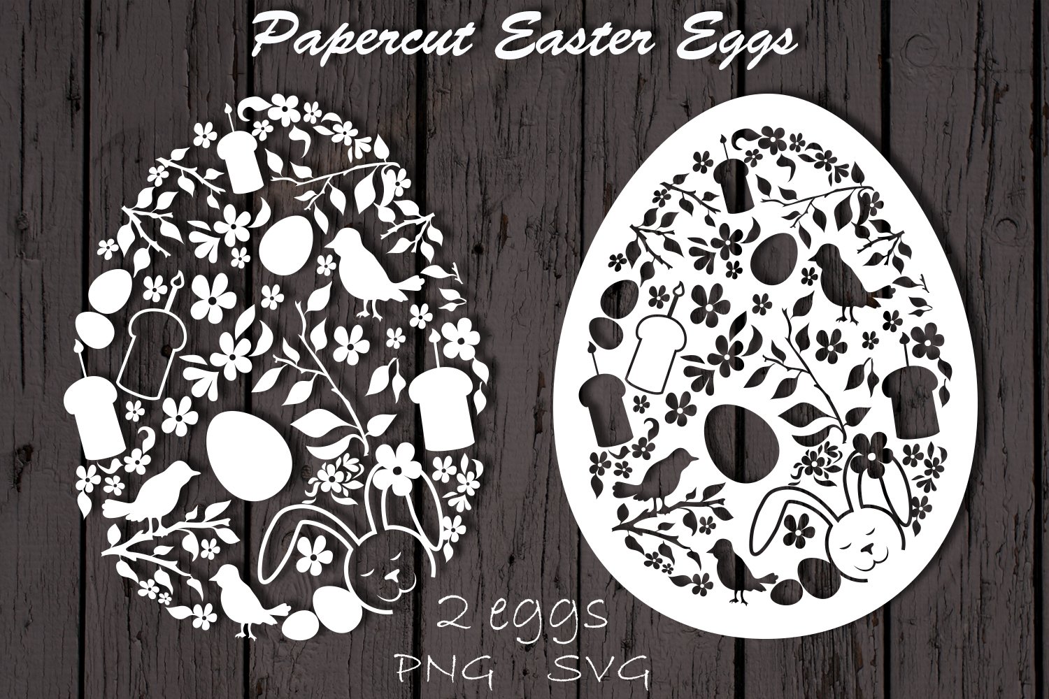 Easter Egg SVG files for Silhouette and Cricut (1297940)
