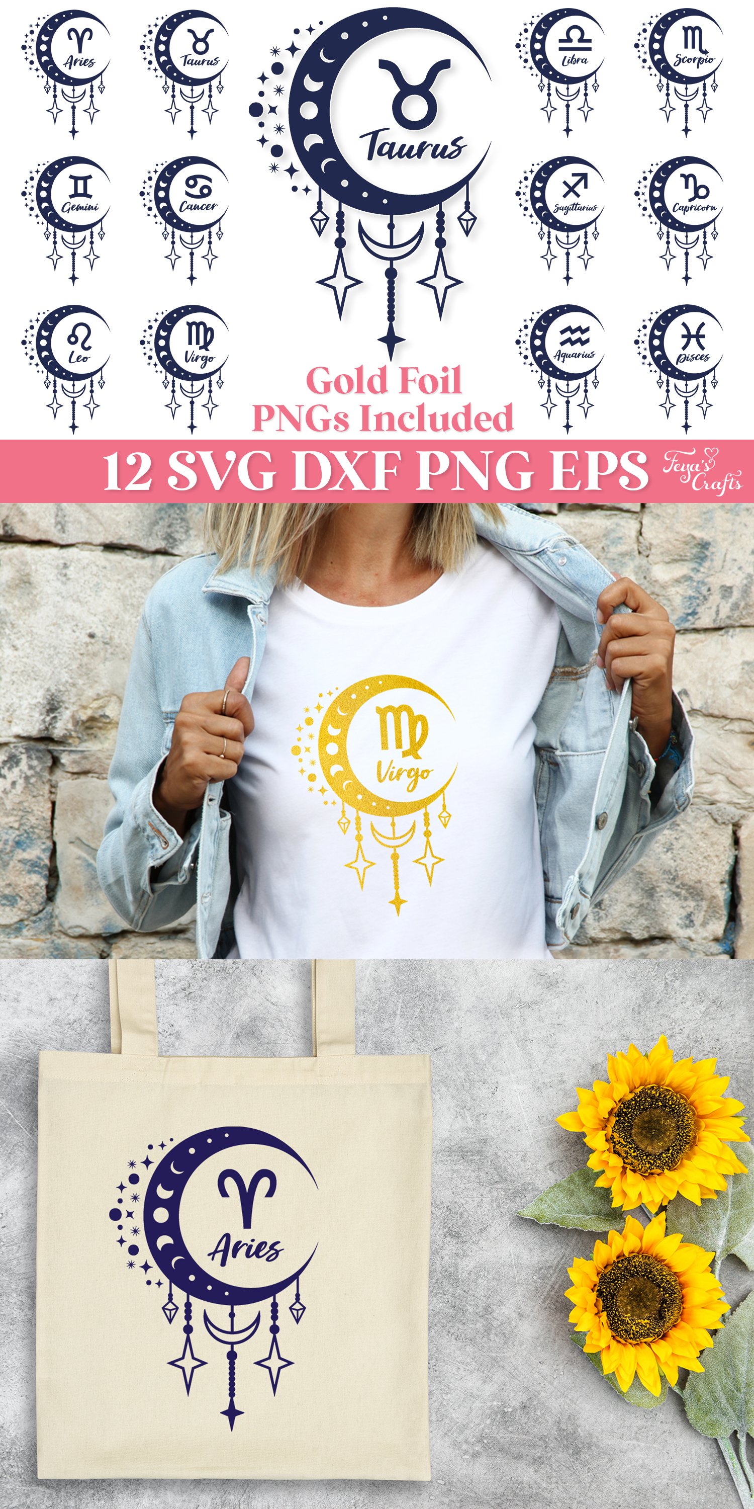 Zodiac Signs SVG Bundle