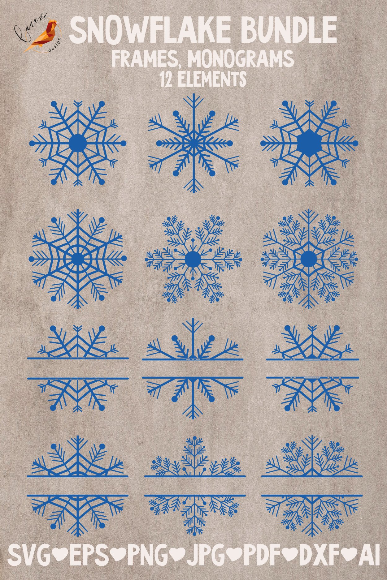 Snowflake SVG and Christmas frames SVG collection (1403149)