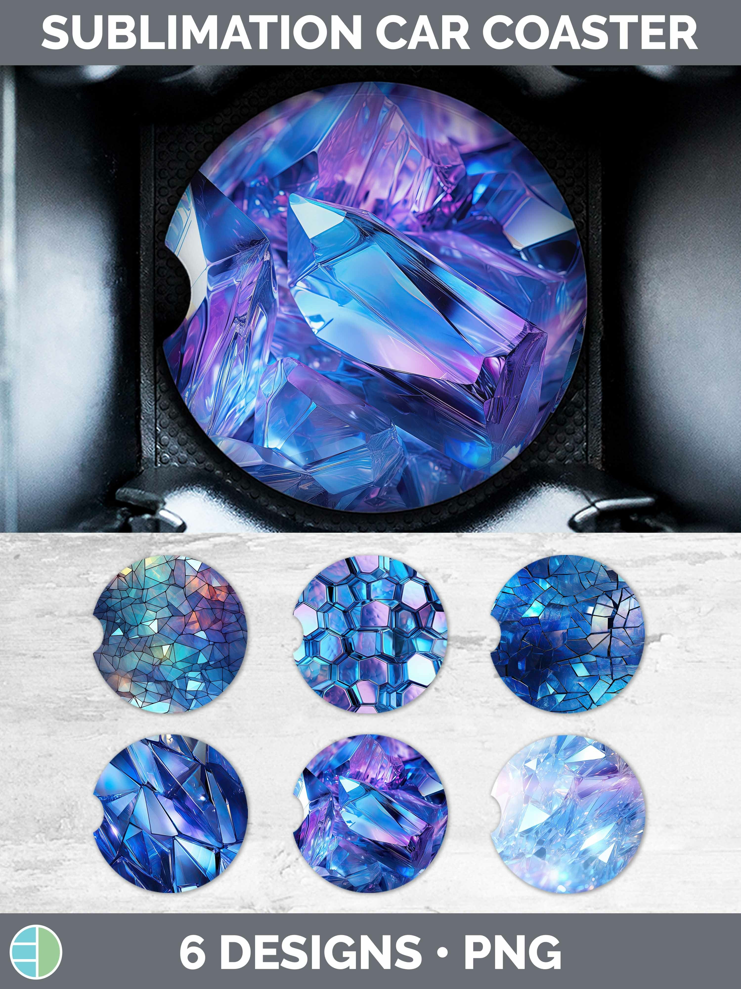 Holographic Blue Car Coaster | Bundle Coaster Designs