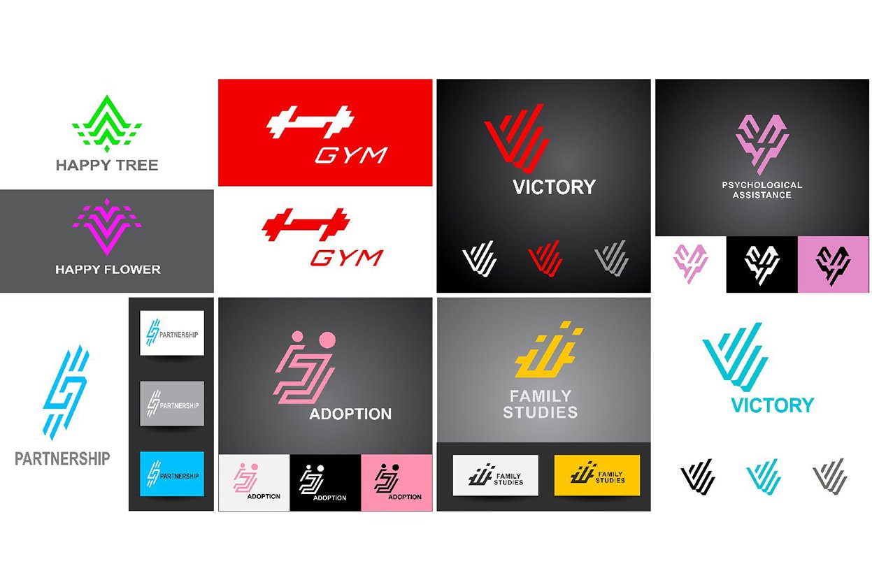 Business logo templates set 4