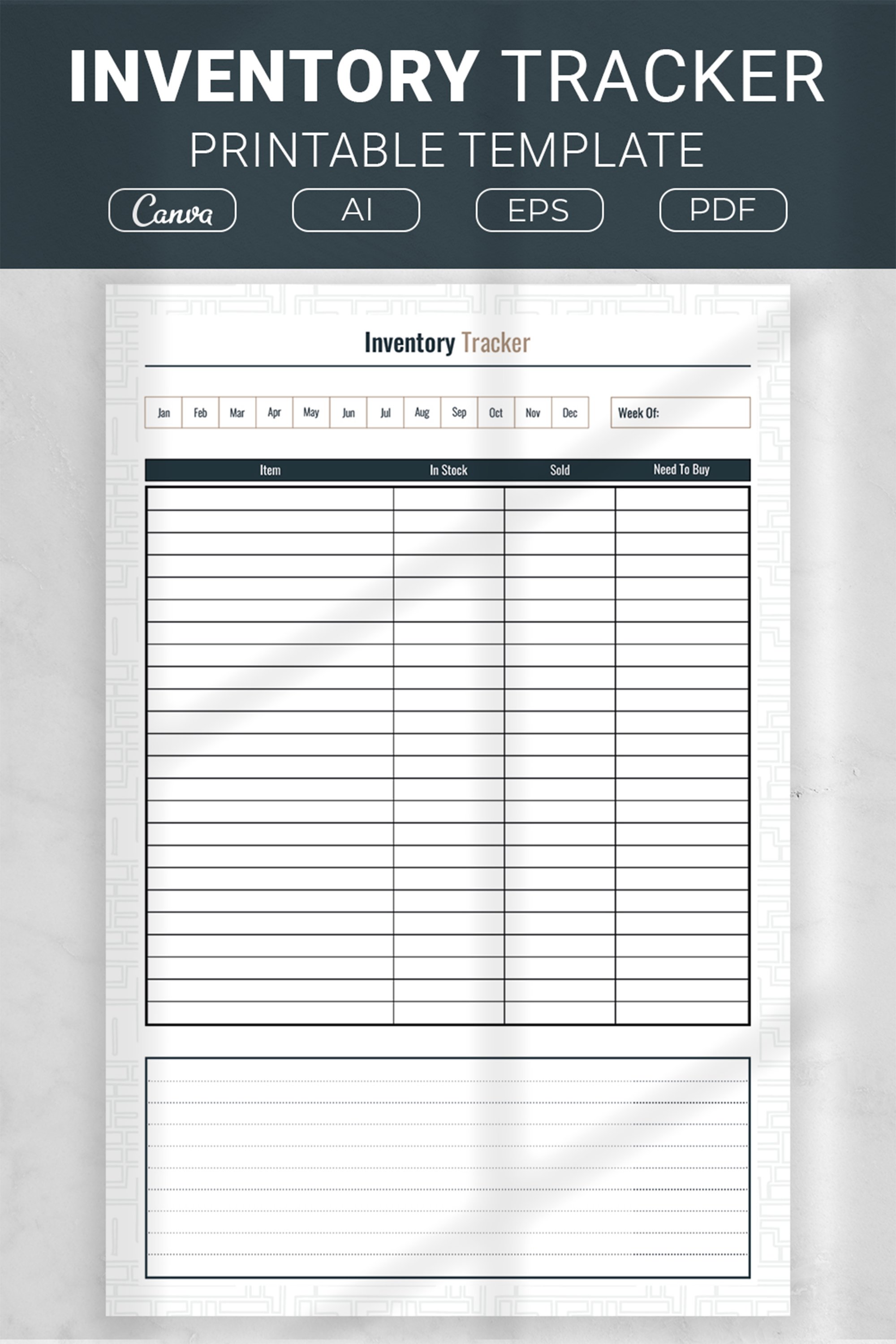 Inventory Tracker Printable Template (2895765)