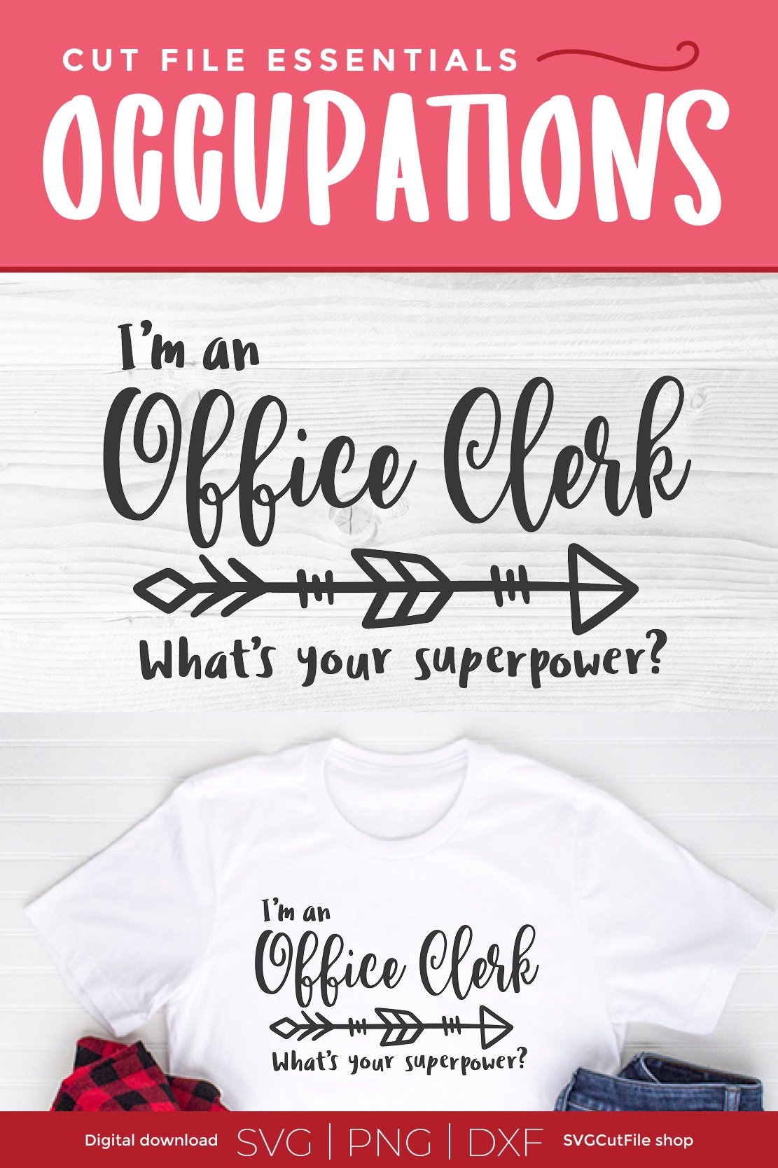 Office clerk svg with heart