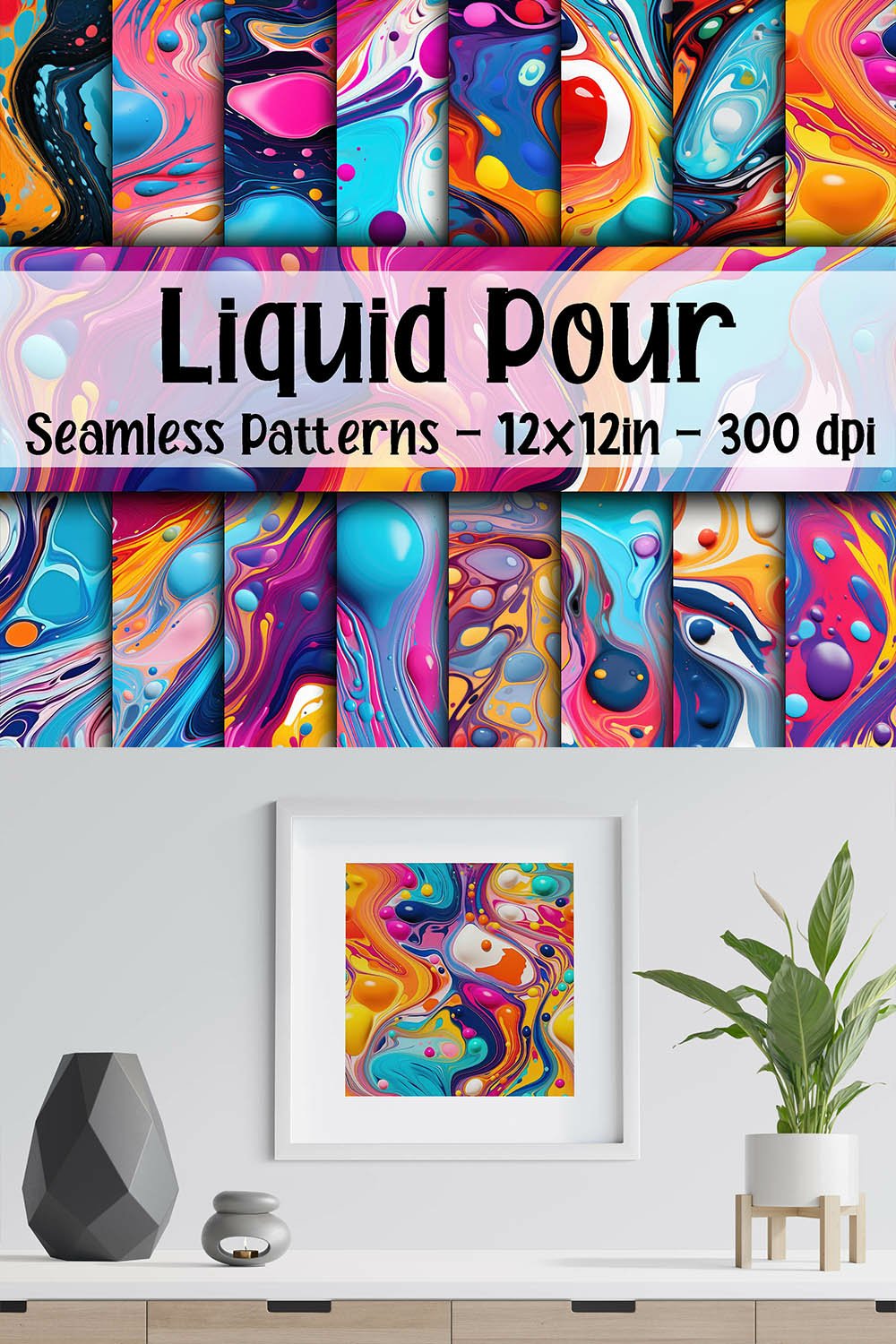 Alcohol Ink Digital Paper