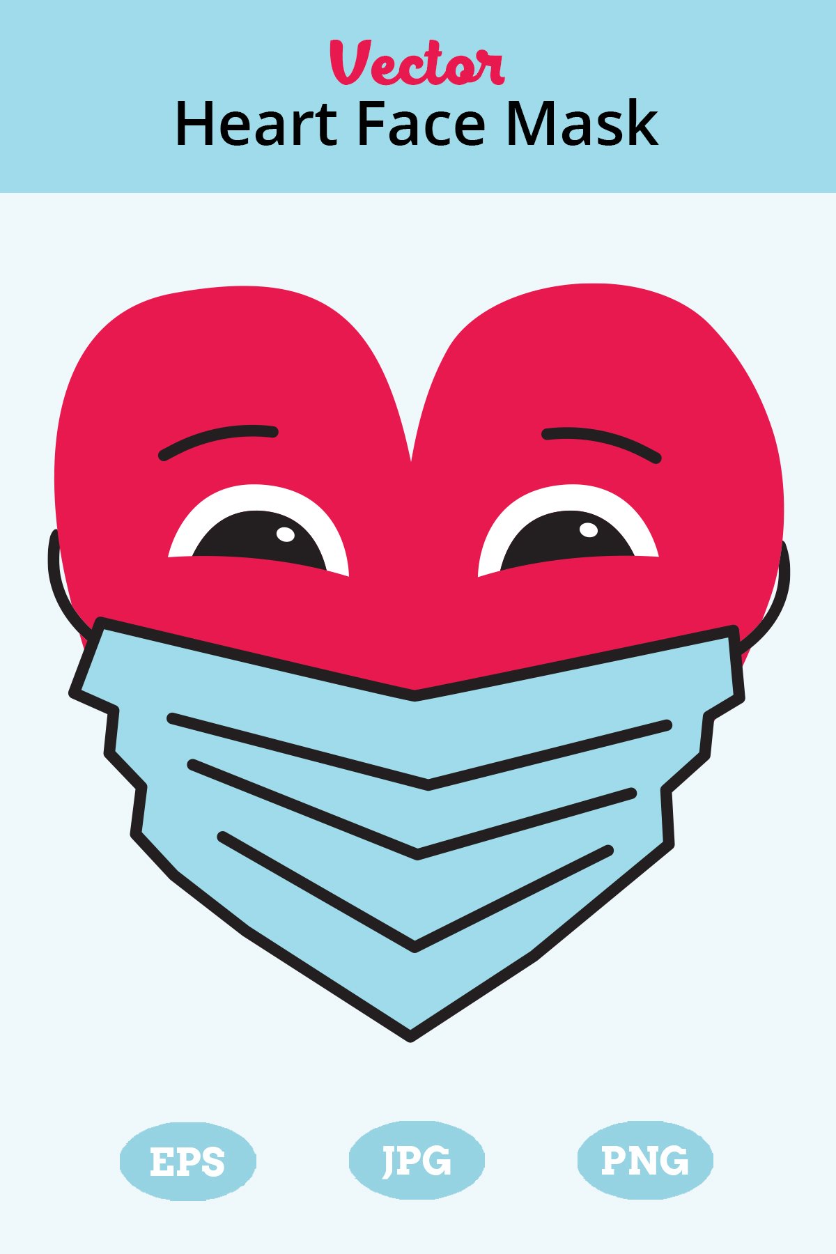 Heart Face Mask, Protective Face Mask, Heart Wearing Mask