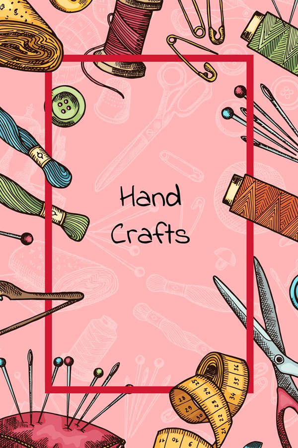 Vector frame with hand drawn sewing elements (847569)