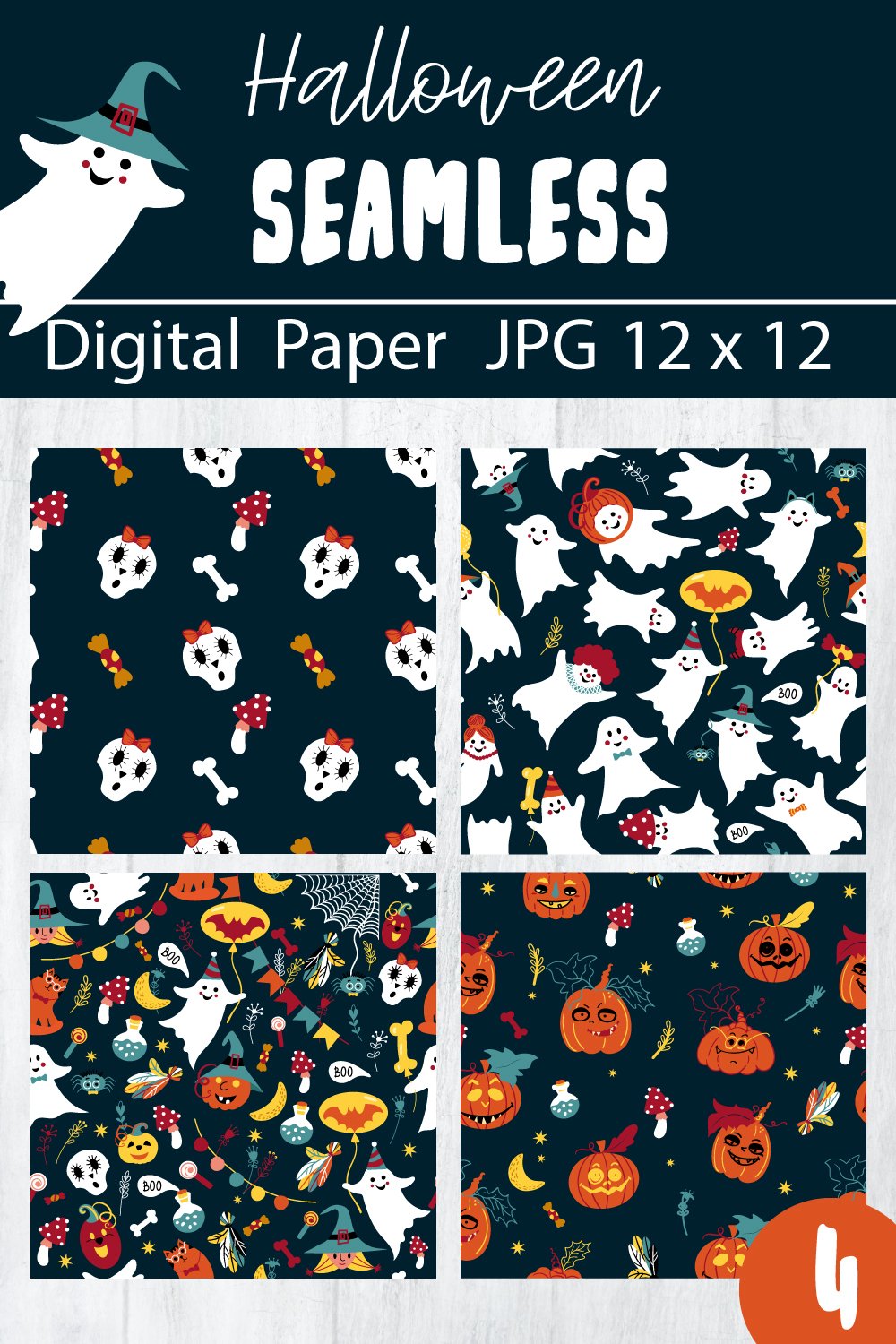 Halloween Digital Paper, Halloween Pattern, Backgrounds JPG