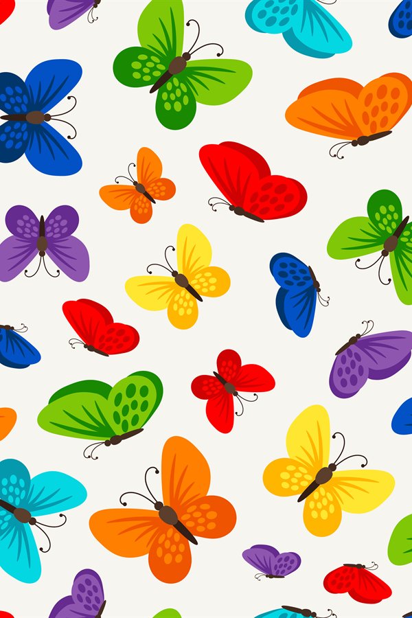Colorful butterflies pattern design