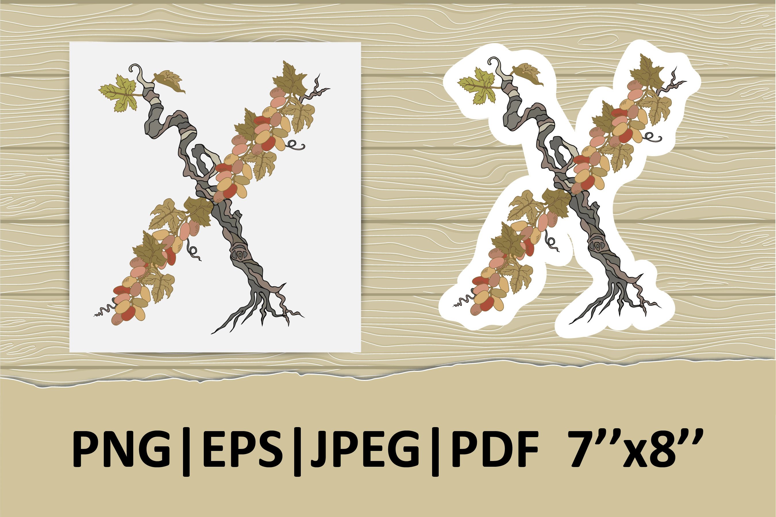 Letter X, monogram X printable, monogram X sticker.