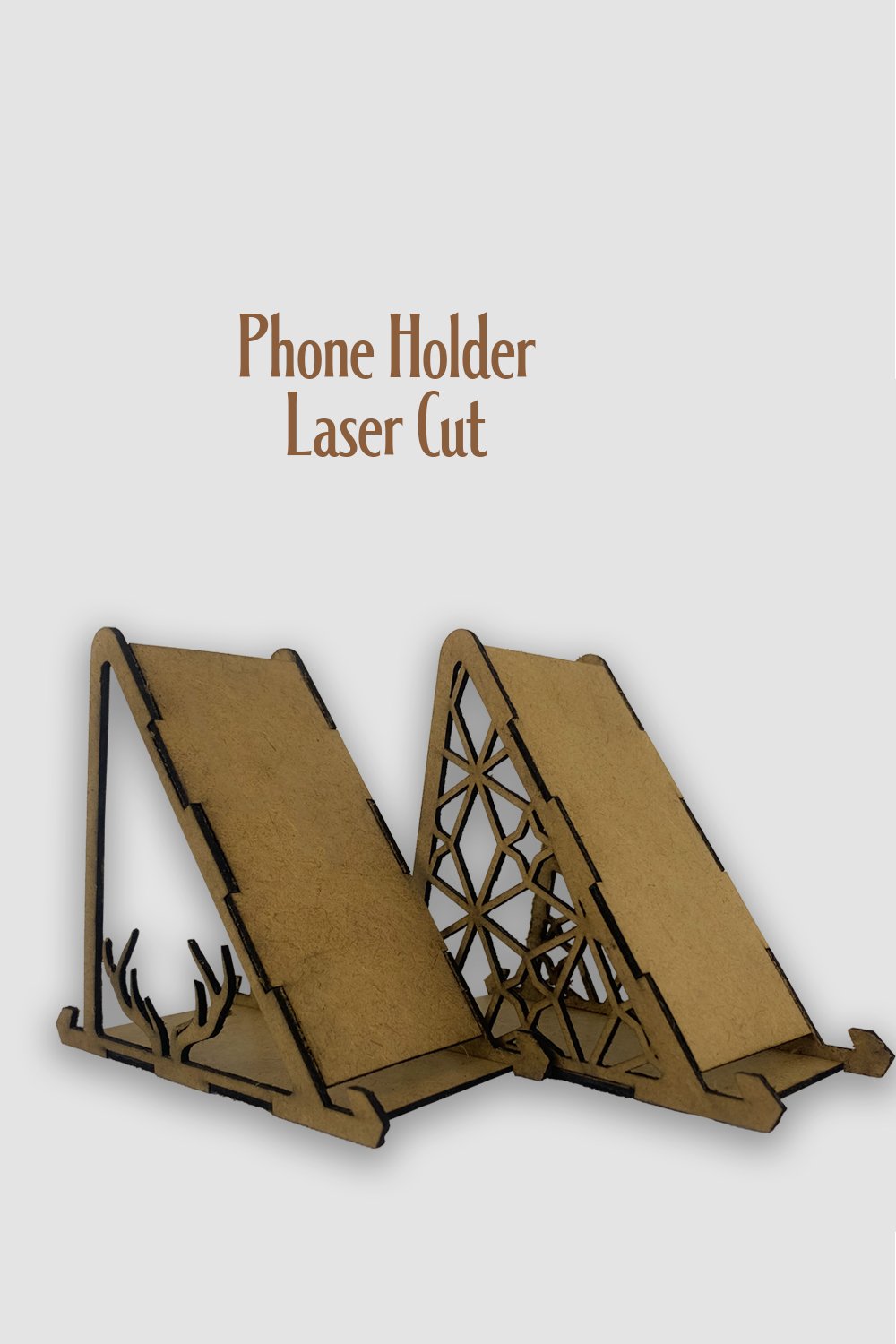 2 Mobile Phone Stand Holder SVG Laser Cut File (2408812)