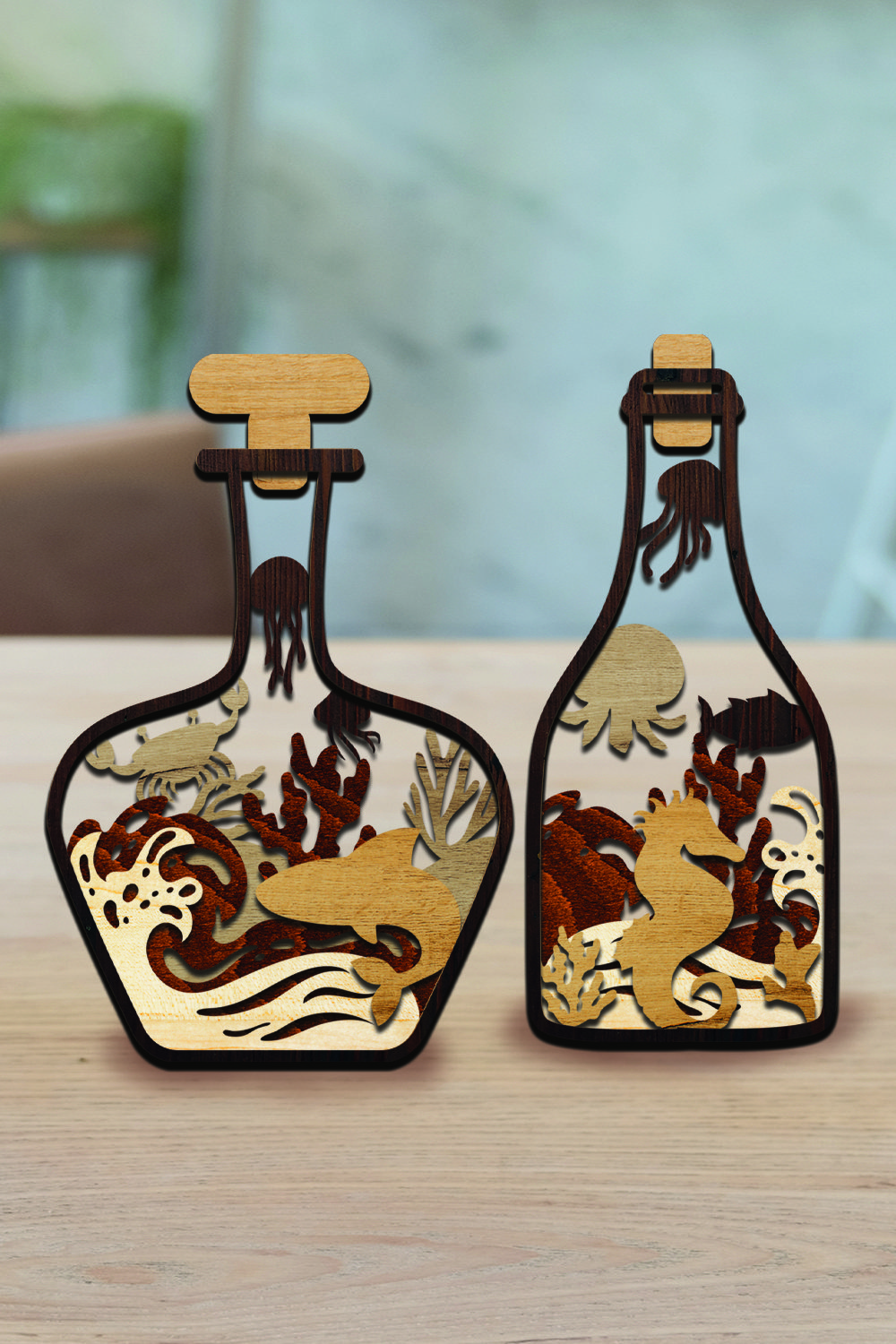 Sea Bottle Bundle Multilayer Decoration
