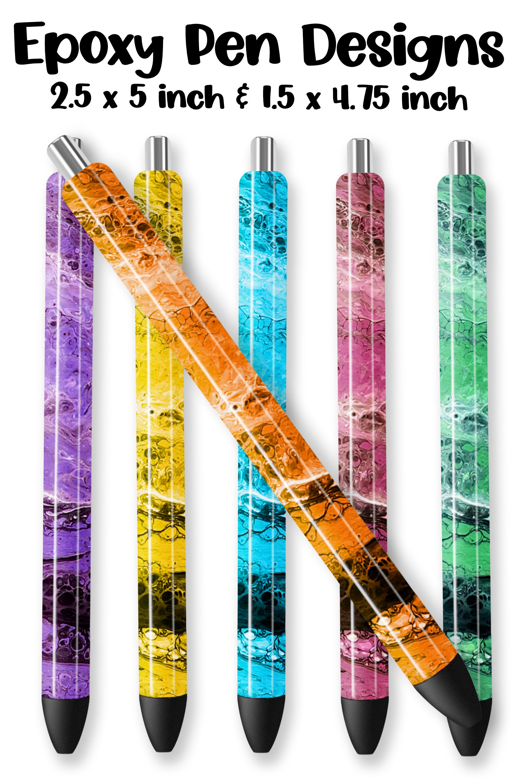 Epoxy Pen Designs | Colorful Marble