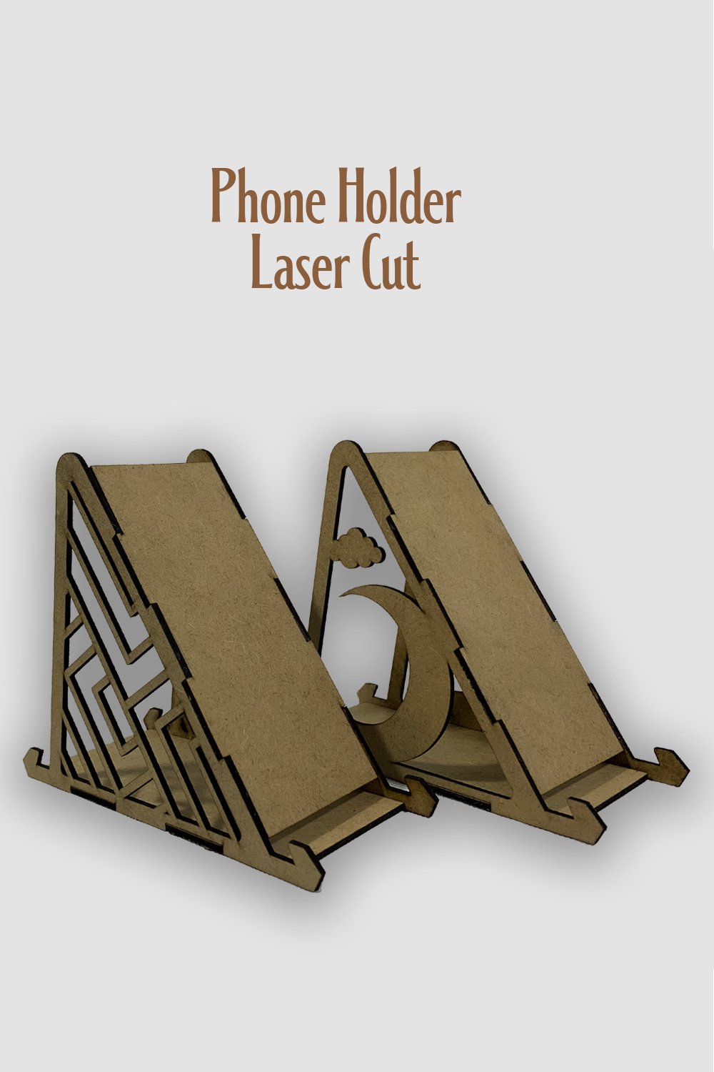 2 Mobile Phone Stand Holder SVG Laser Cut File (2408802)