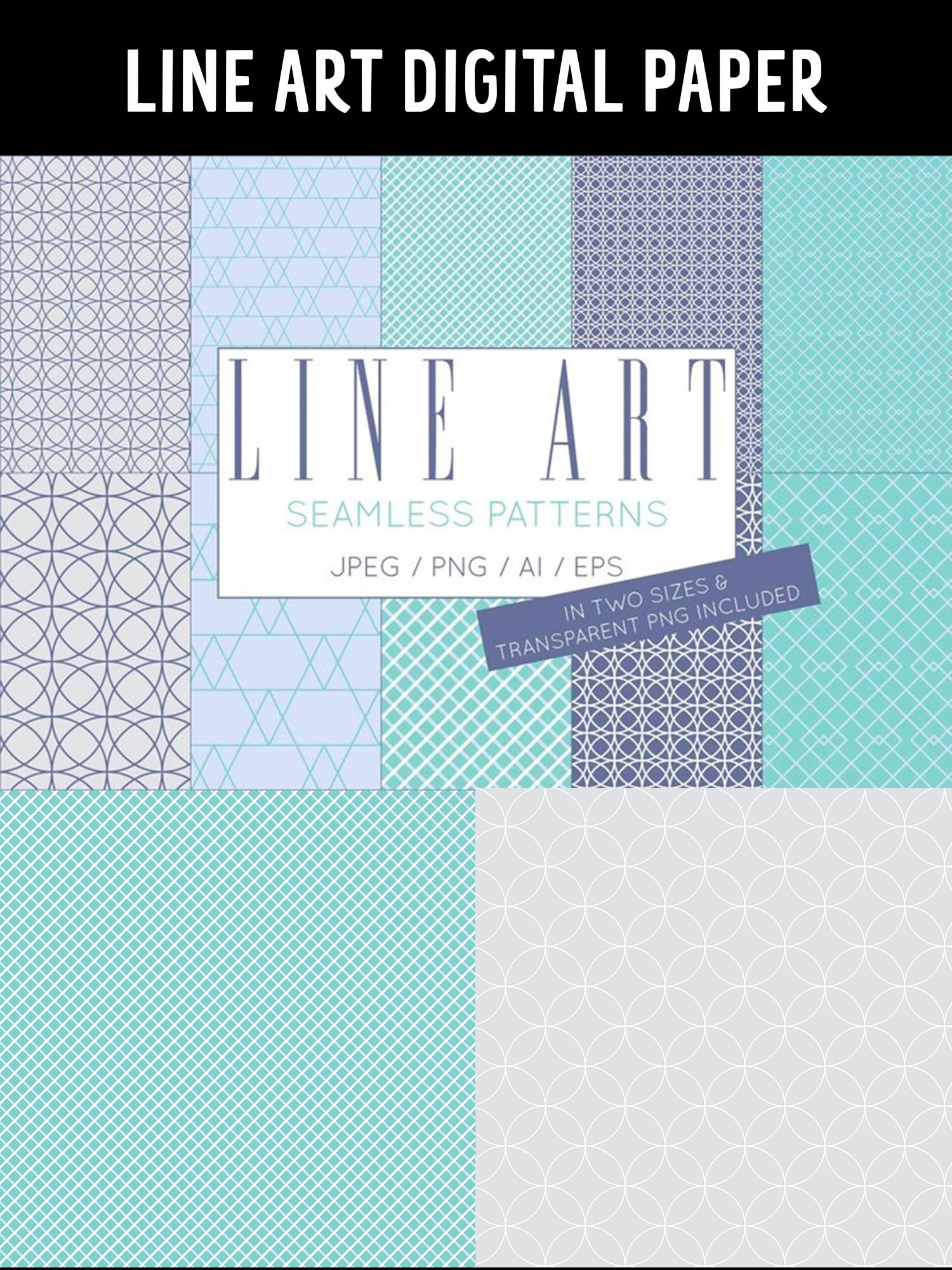 Line Art Digital Paper