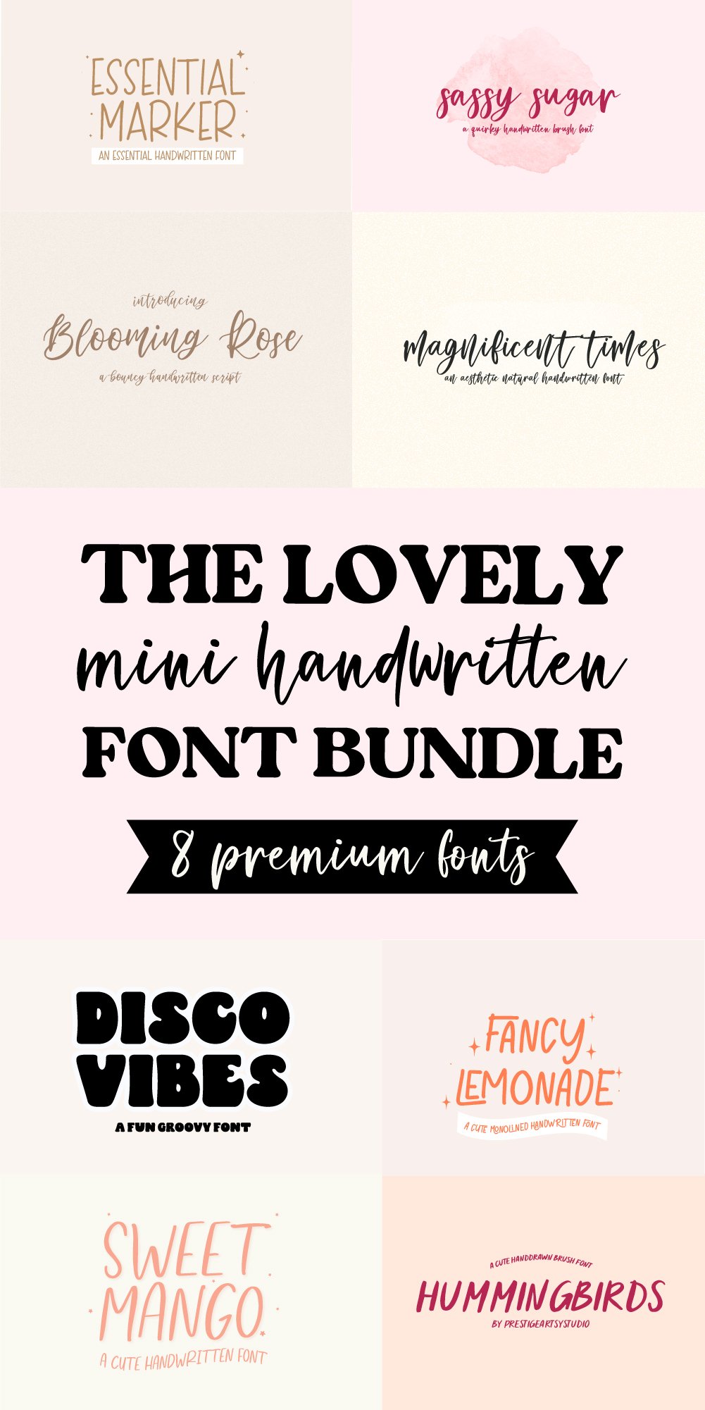 The Lovely Mini Handwritten Font Bundle Vol.1