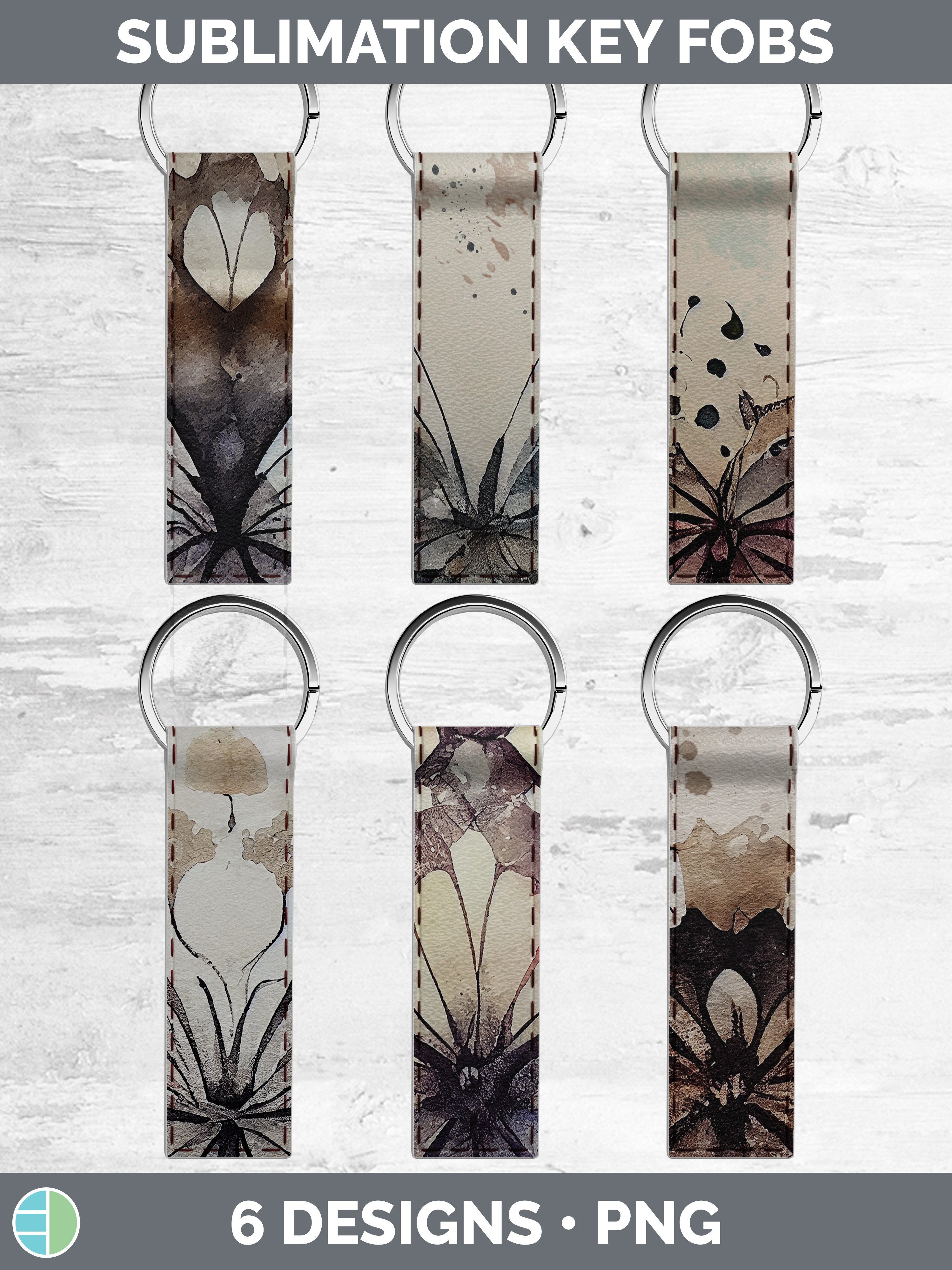 Watercolor Butterfly Key Fob | Wristlet Sublimation