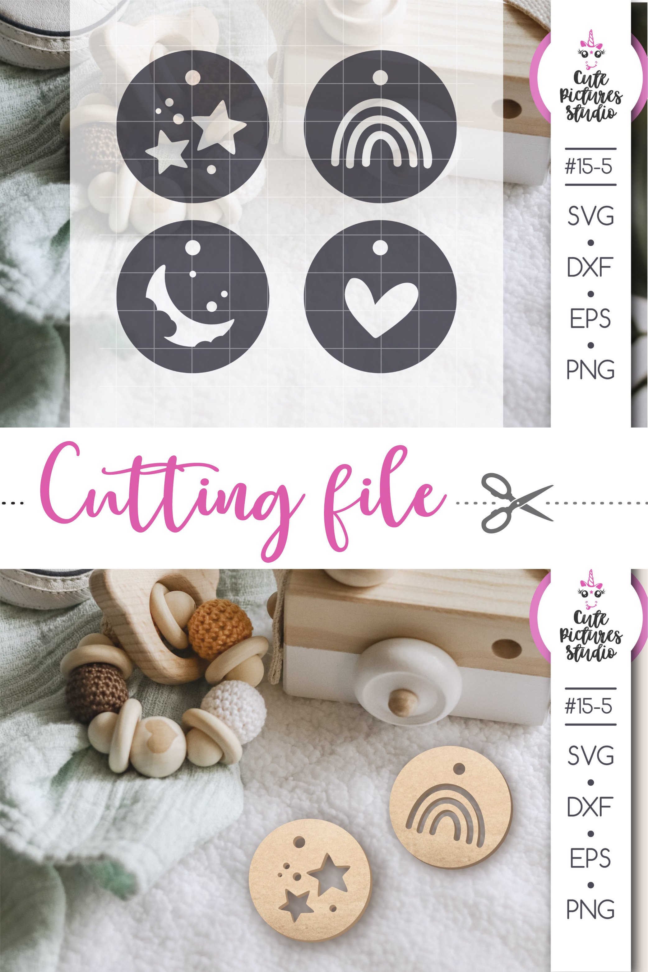 Cute gift tags SVG, Heart tag svg, Rainbow tag, Star tag svg