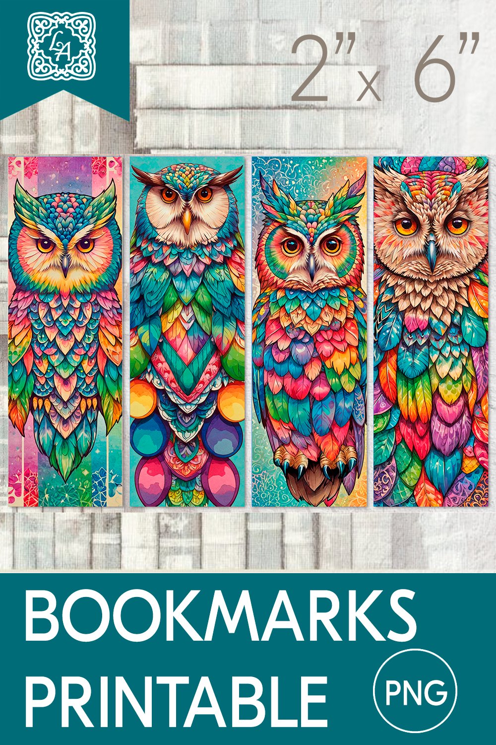 Rainbow Owl Printable Bookmark