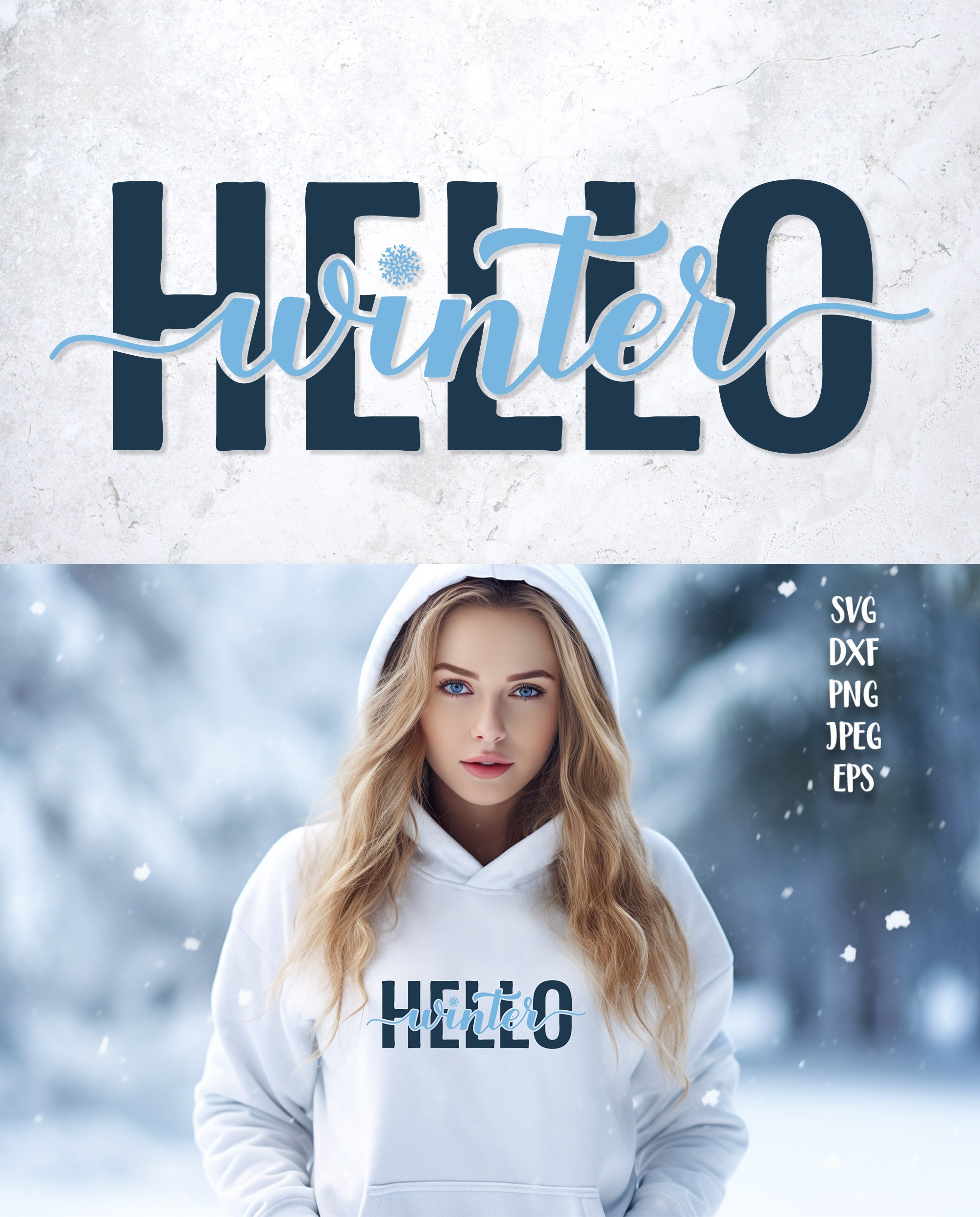 Hello Winter SVG. Winter quote. Seasonal (3137740)