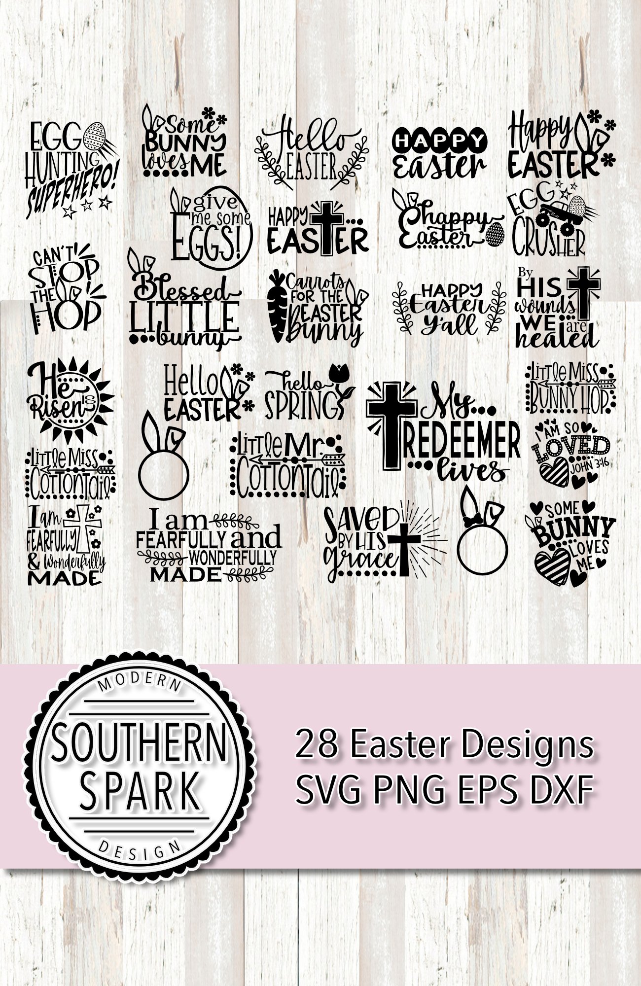28 Easter Bundle Happy Easter svg png eps dxf