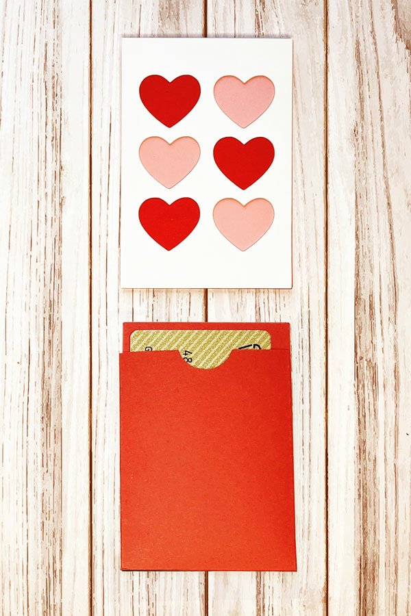 Heart Grid Gift Card Holder SVG Design