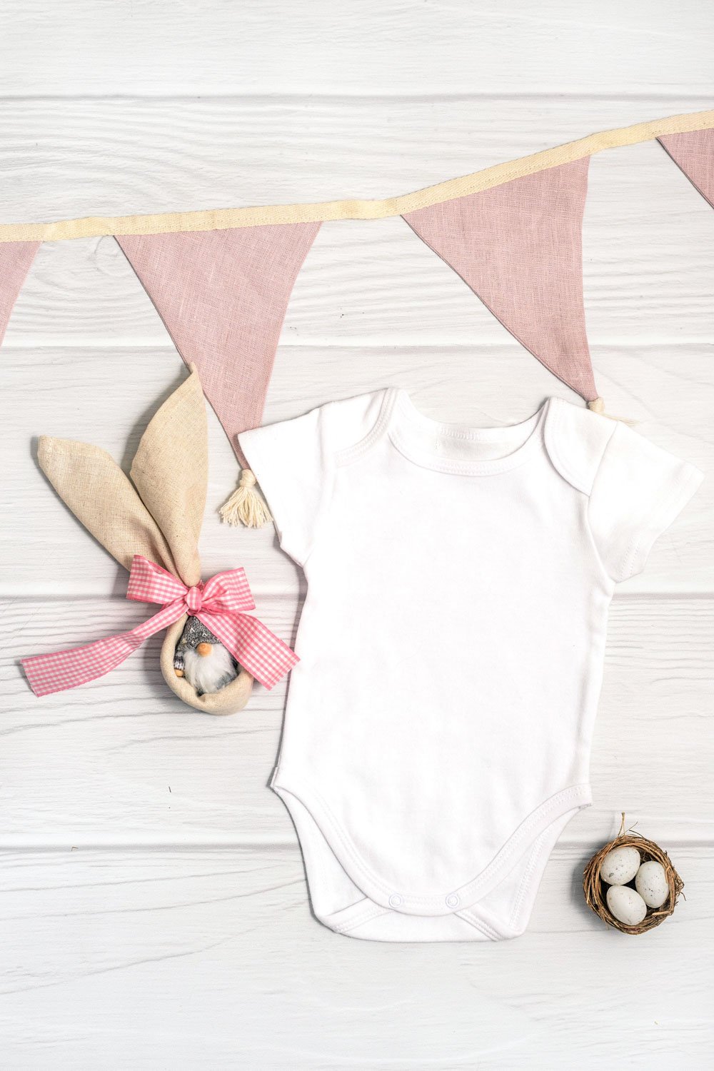 Easter baby bodysuit mockup